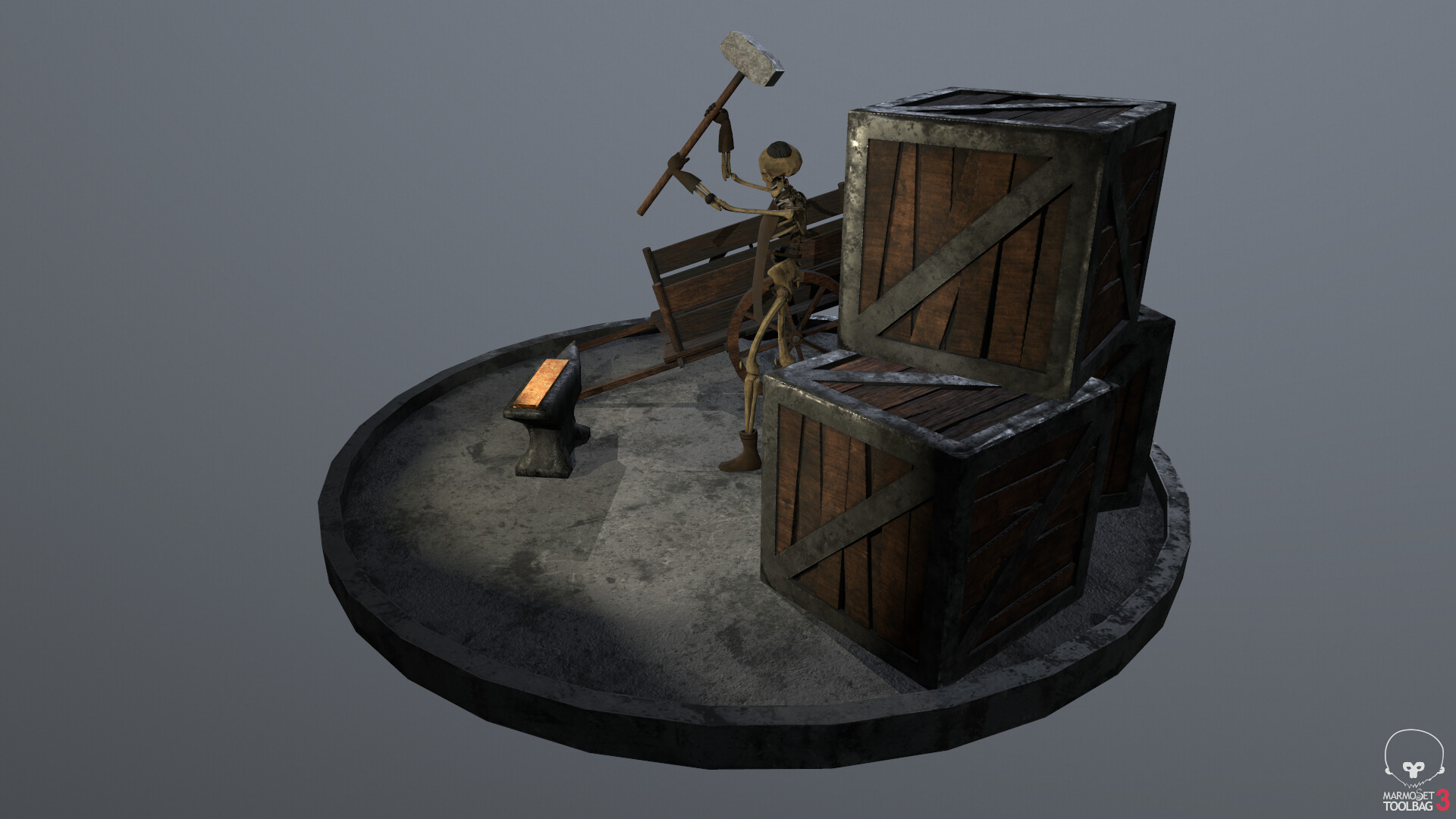 Fraser Warren - Dead A Head Blacksmith Character