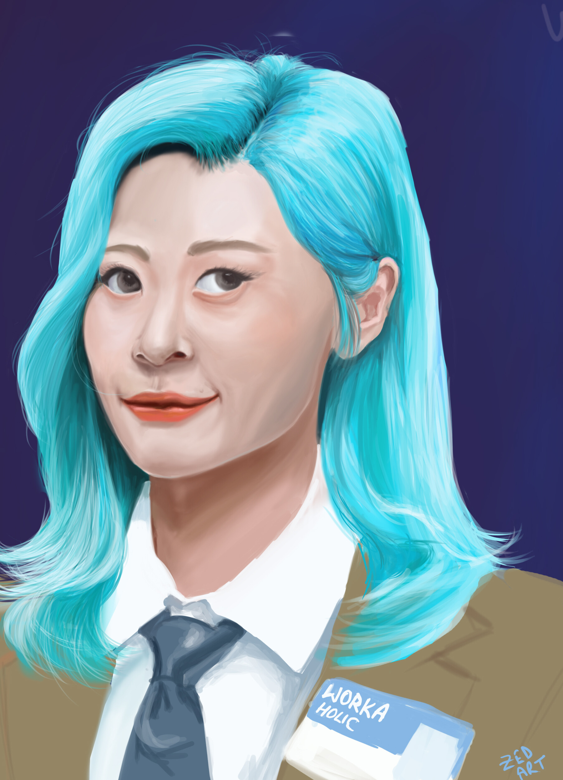 ArtStation - portrait of kpop artist bol 4 (workaholic)