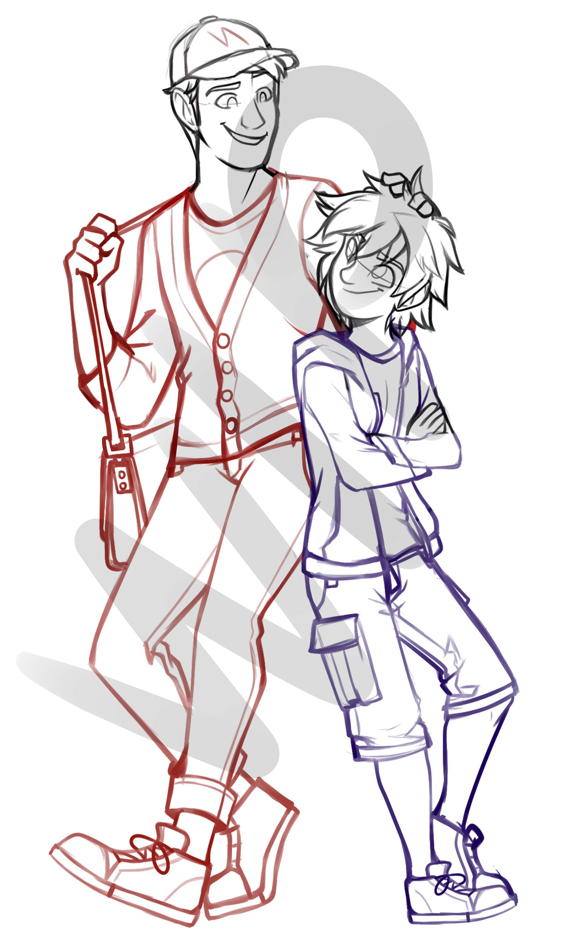 Hiro And Baymax Drawing