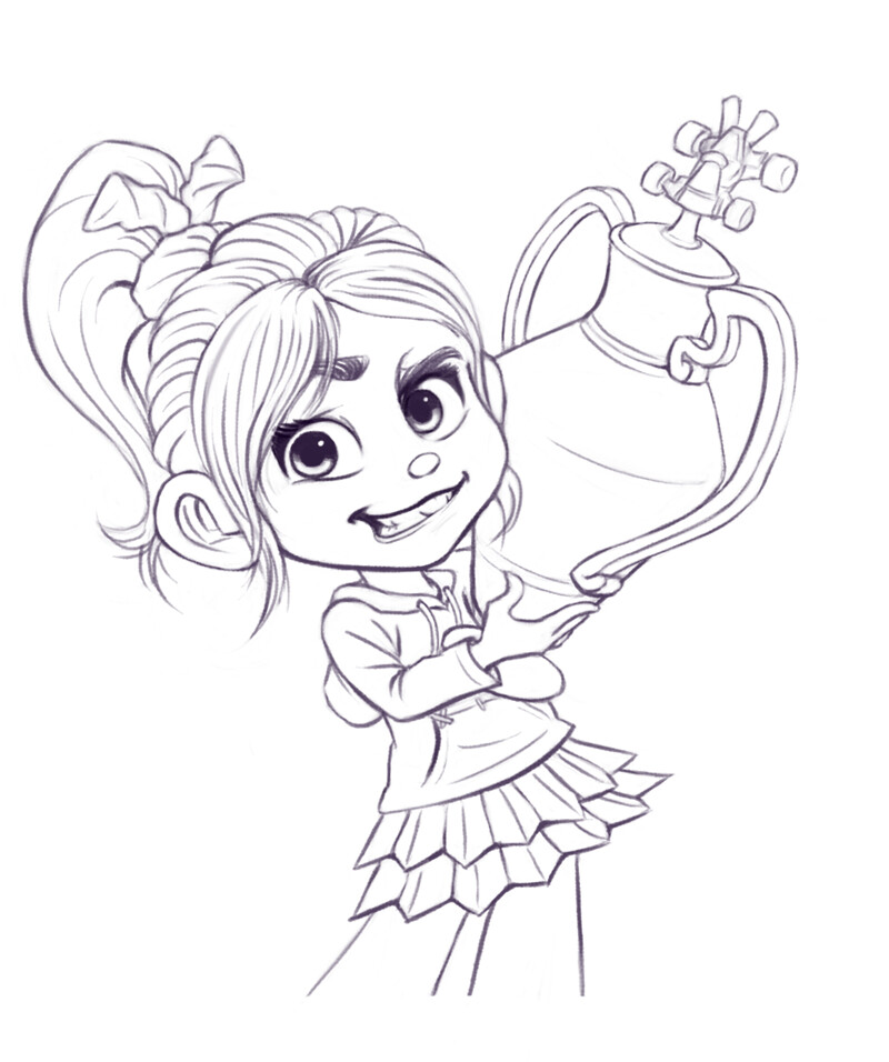 vanellope wreck it ralph coloring page
