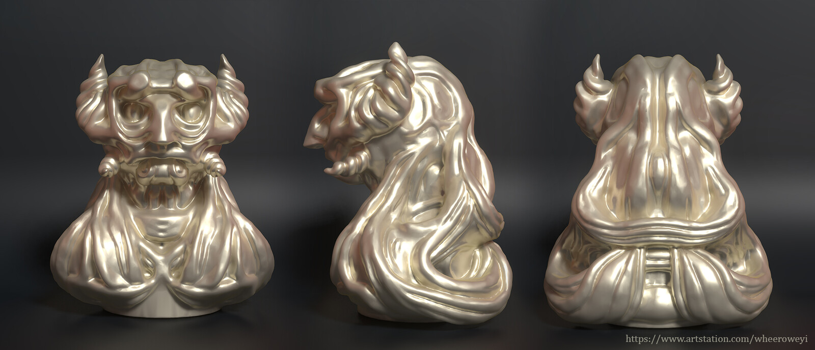 Petr Bauer - Forest demon bust - Sarhutan