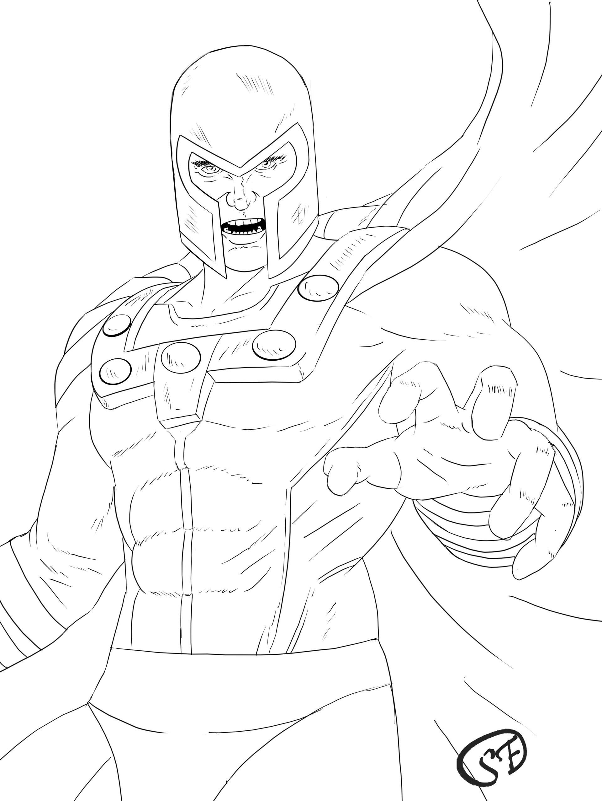 magneto coloring sheet