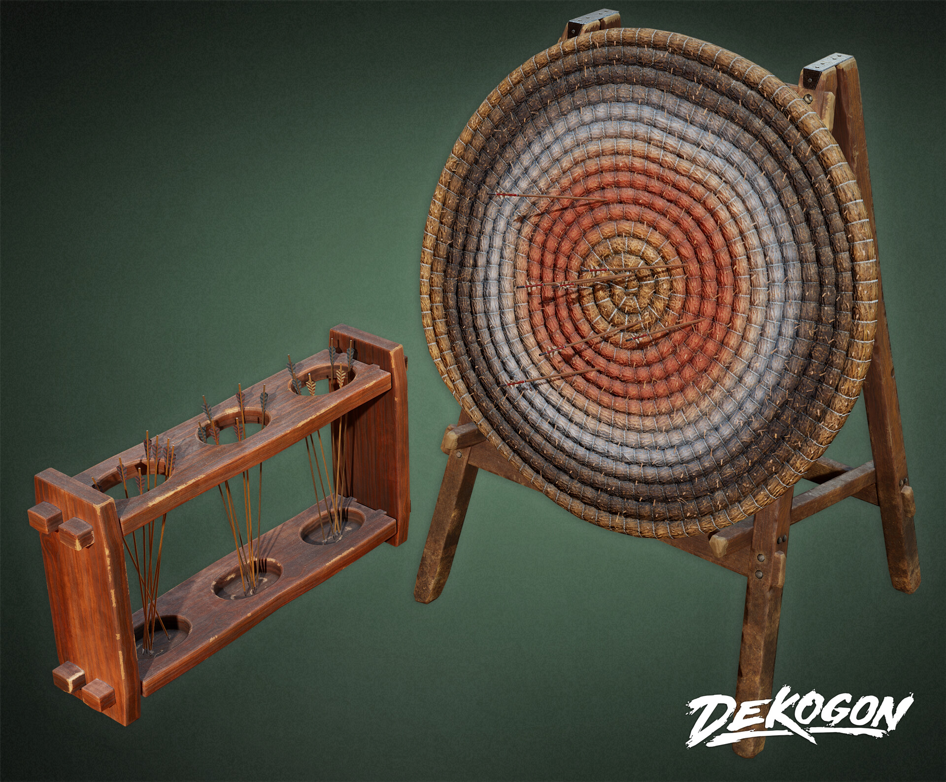 Taylor Brown - Dekogon Medieval - Archery Target and Arrow Holder