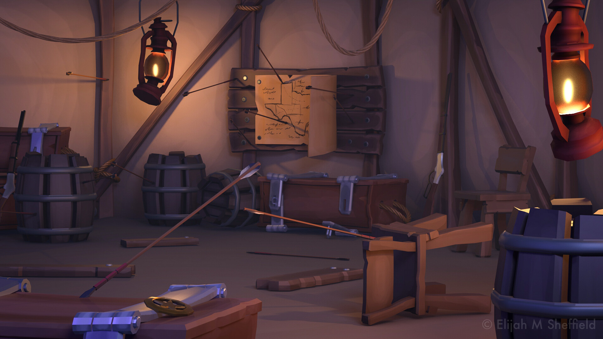 ArtStation - The Raided Camp of the Rangers