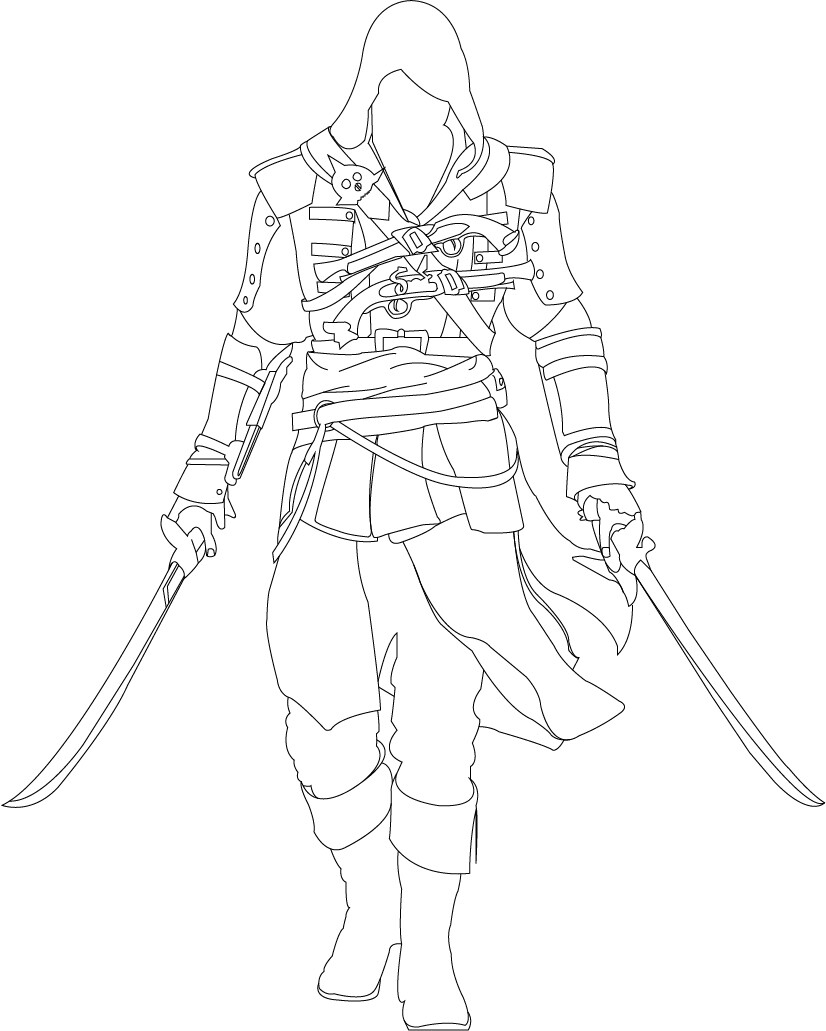 assassins creed 4 coloring pages