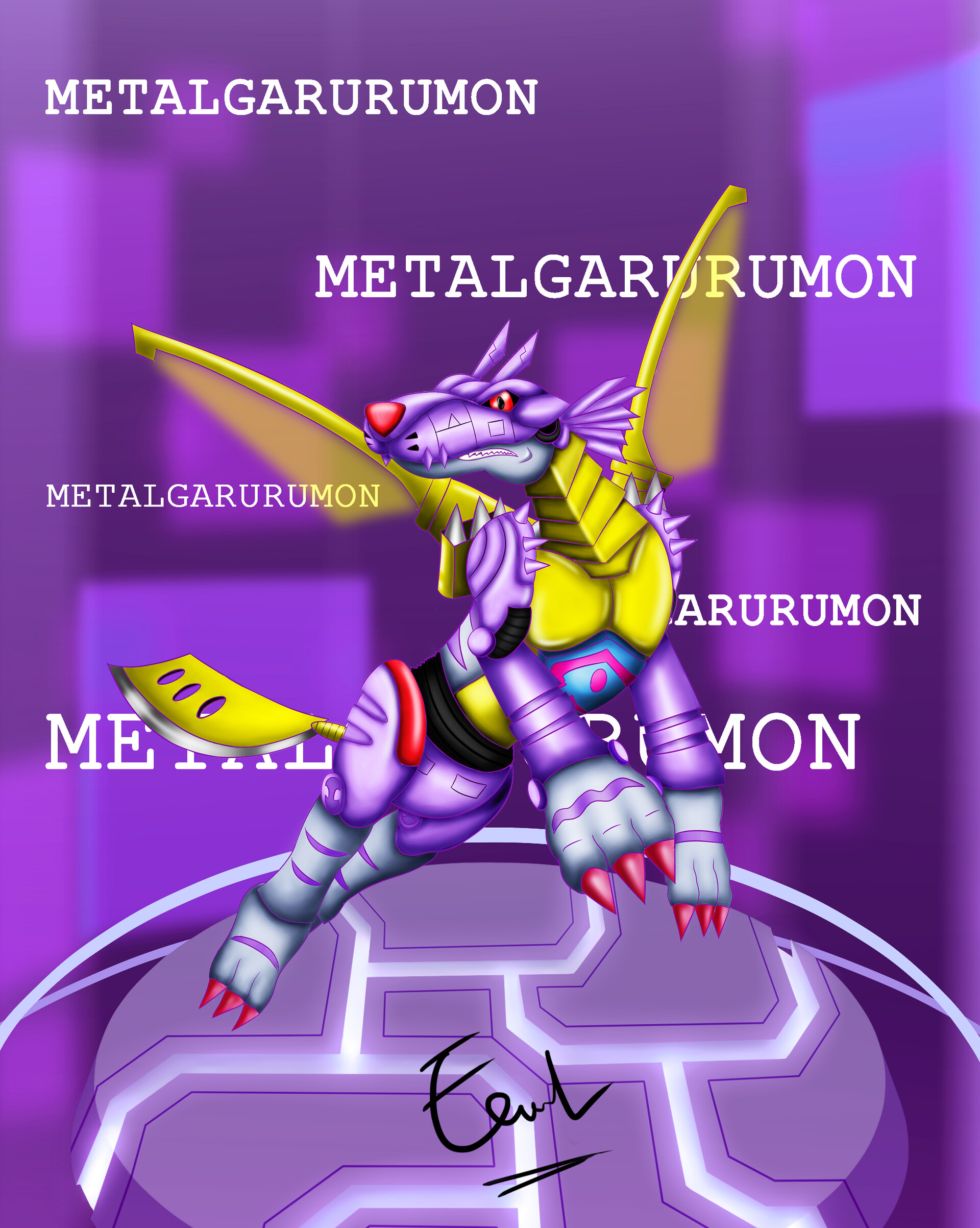 Wargreymon And Metalgarurumon Drawings