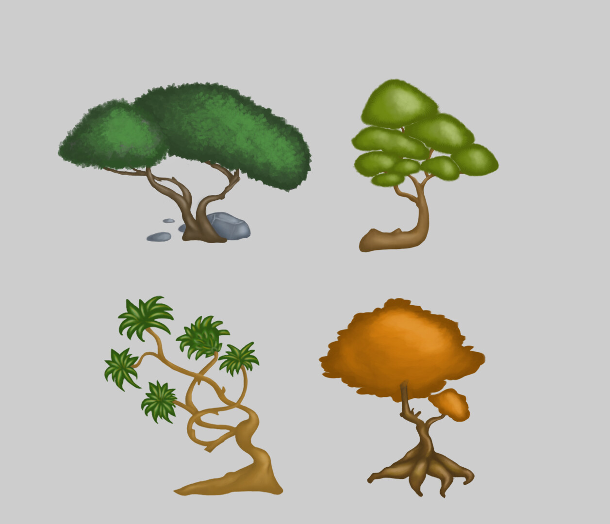 ArtStation - Concept design of trees (realistic setting)