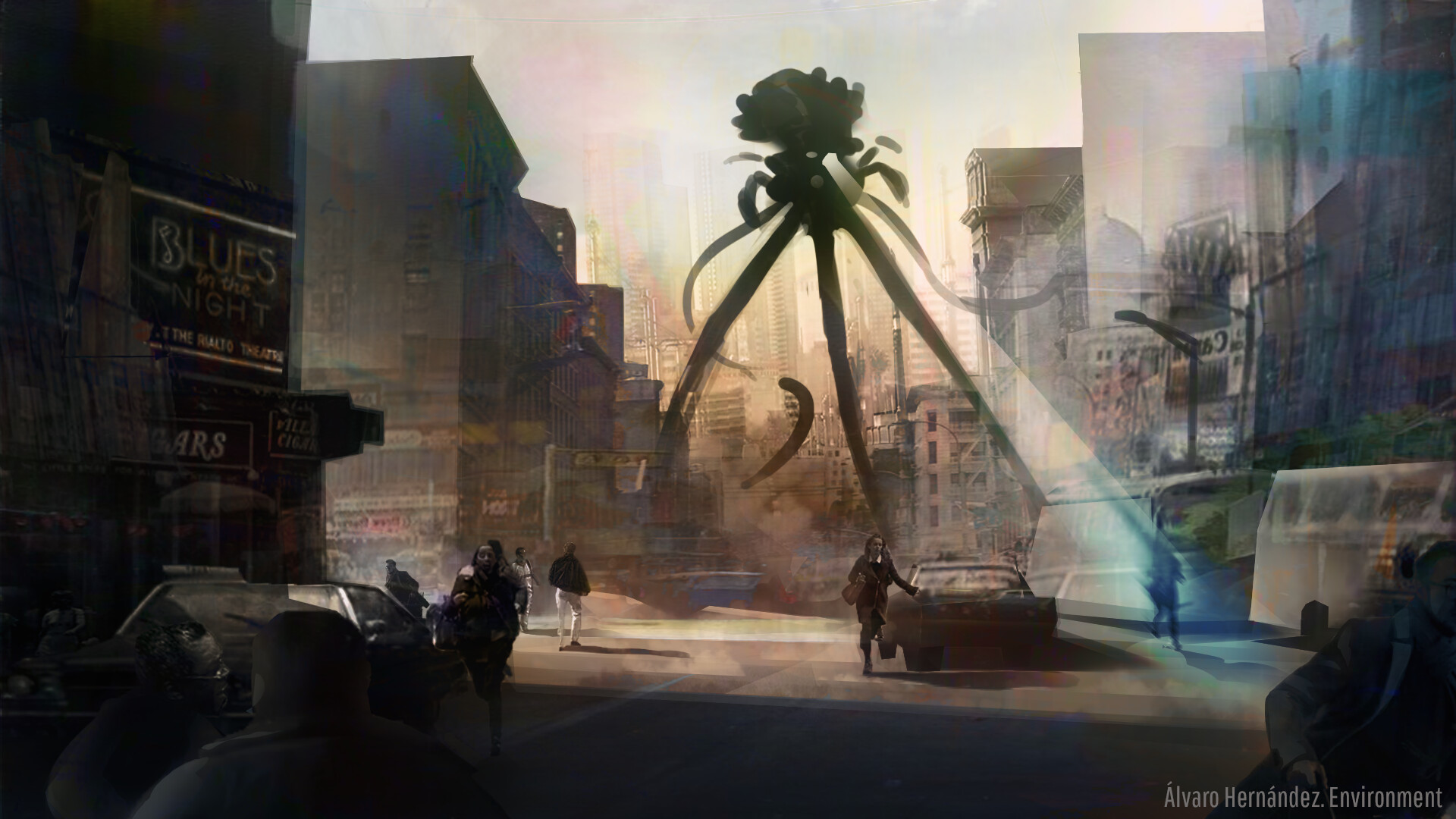 ArtStation - Street Alien Attack!!