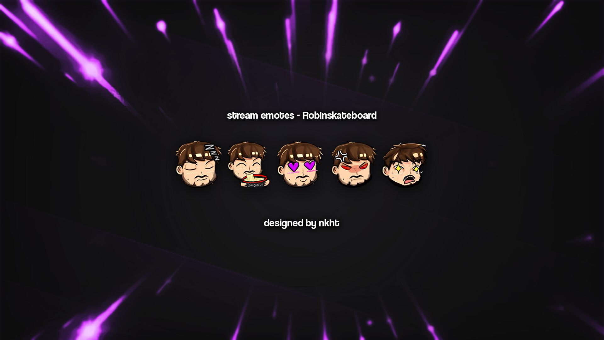 ArtStation - Stream emotes - Robinskateboard