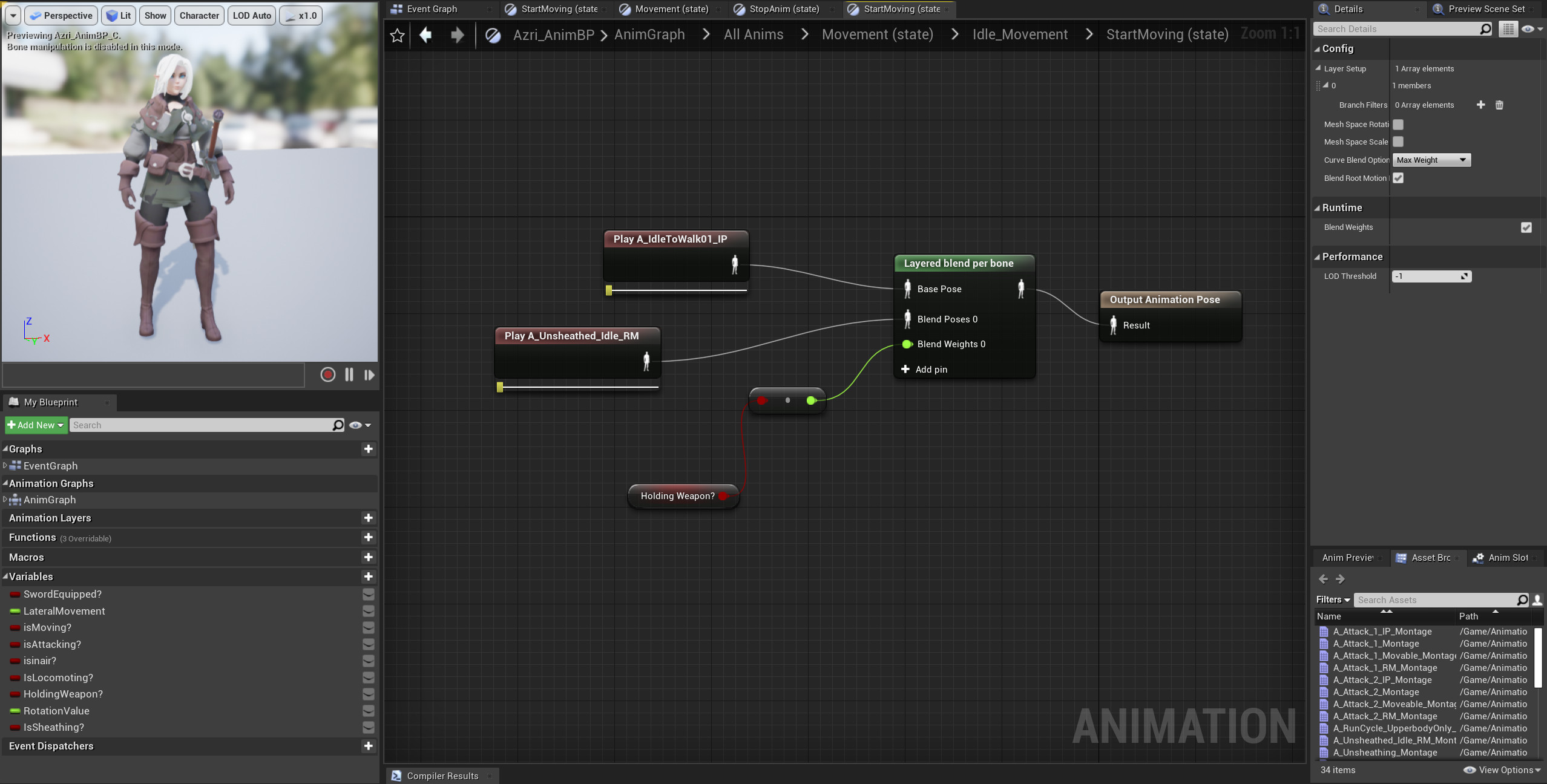 Danny Diaz - Azri Rig Animation in Unreal Engine