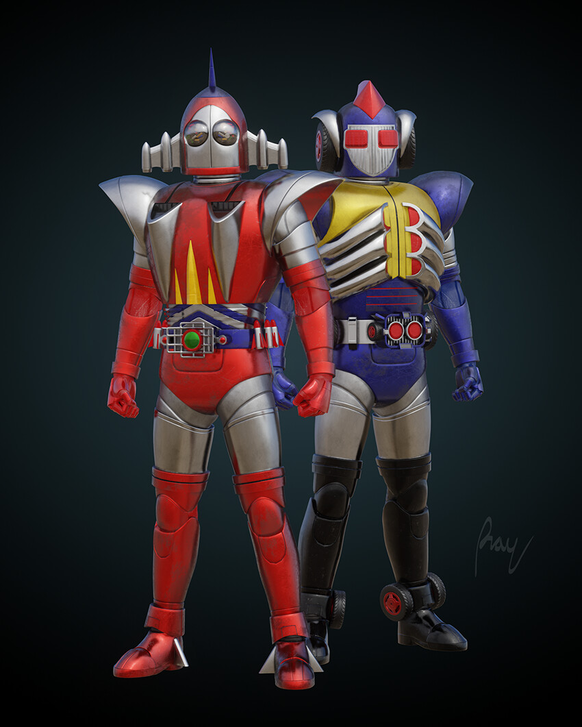 ArtStation - Space Ironmen Kyodyne ( Uchuu Tetsujin Kyodain )