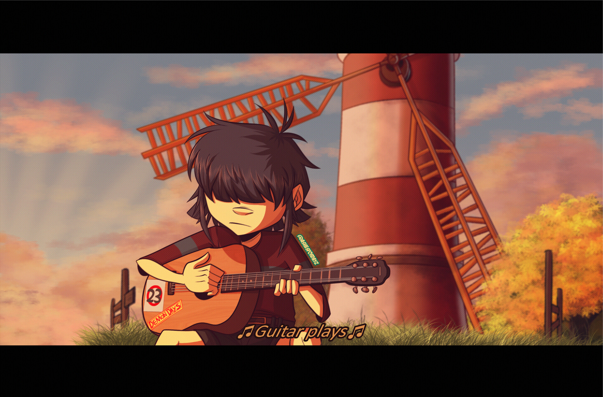 Ashleigh Phillips - Feel Good Inc screenshot redraws - Gorillaz