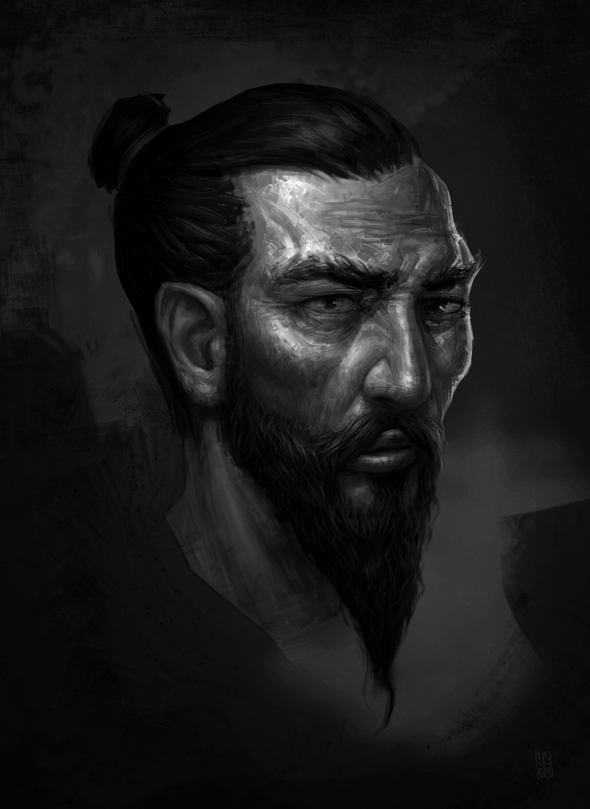 ArtStation - Samurai + random character face sketches