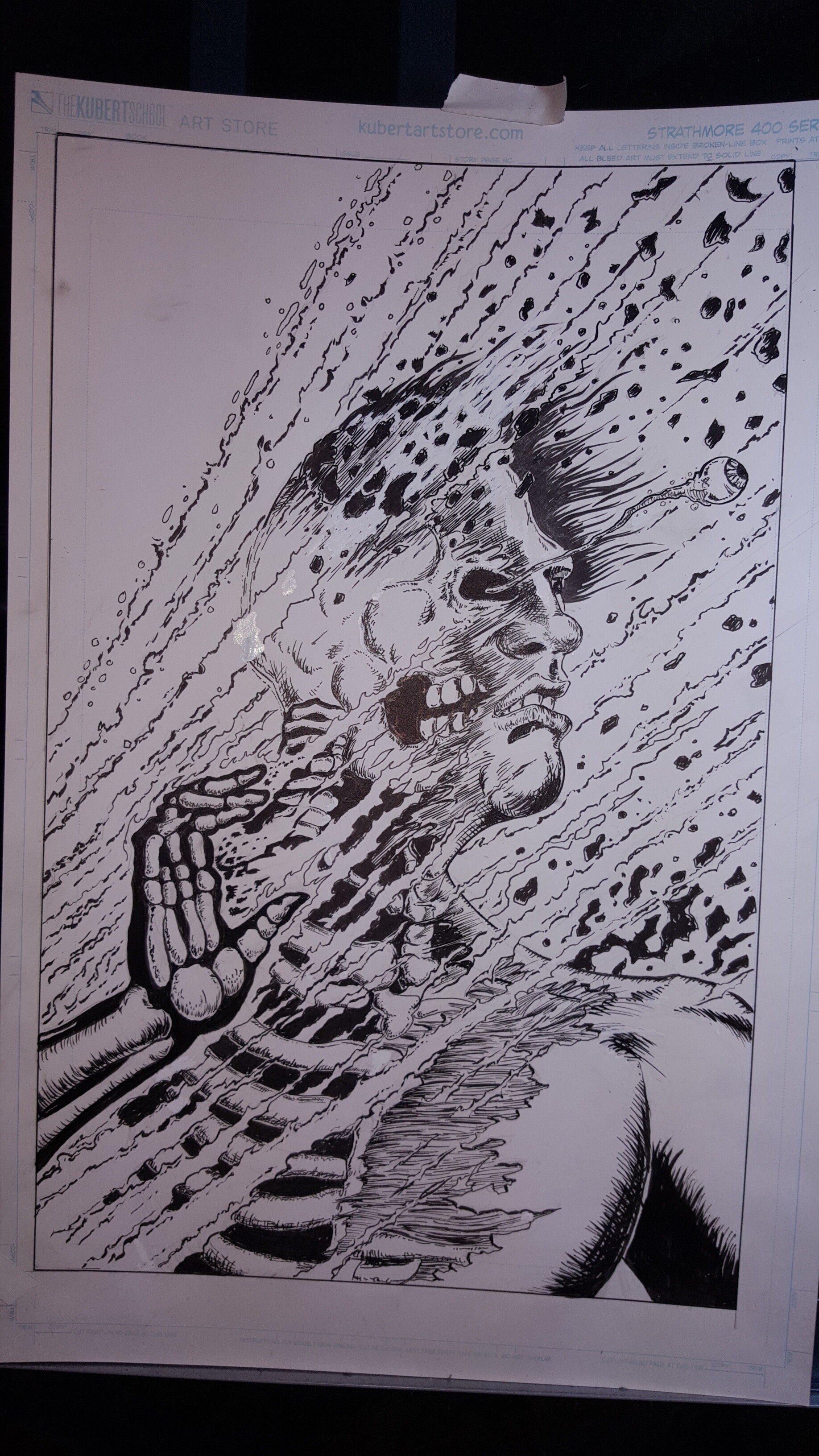 ArtStation - Exploding bust assignment.