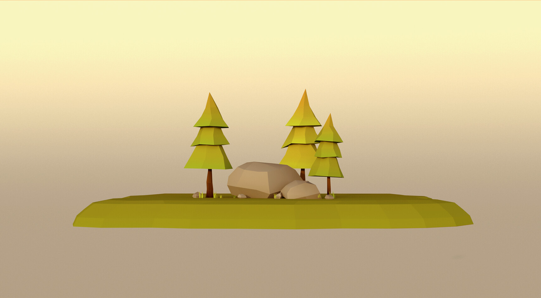 ArtStation - Low Poly Woods