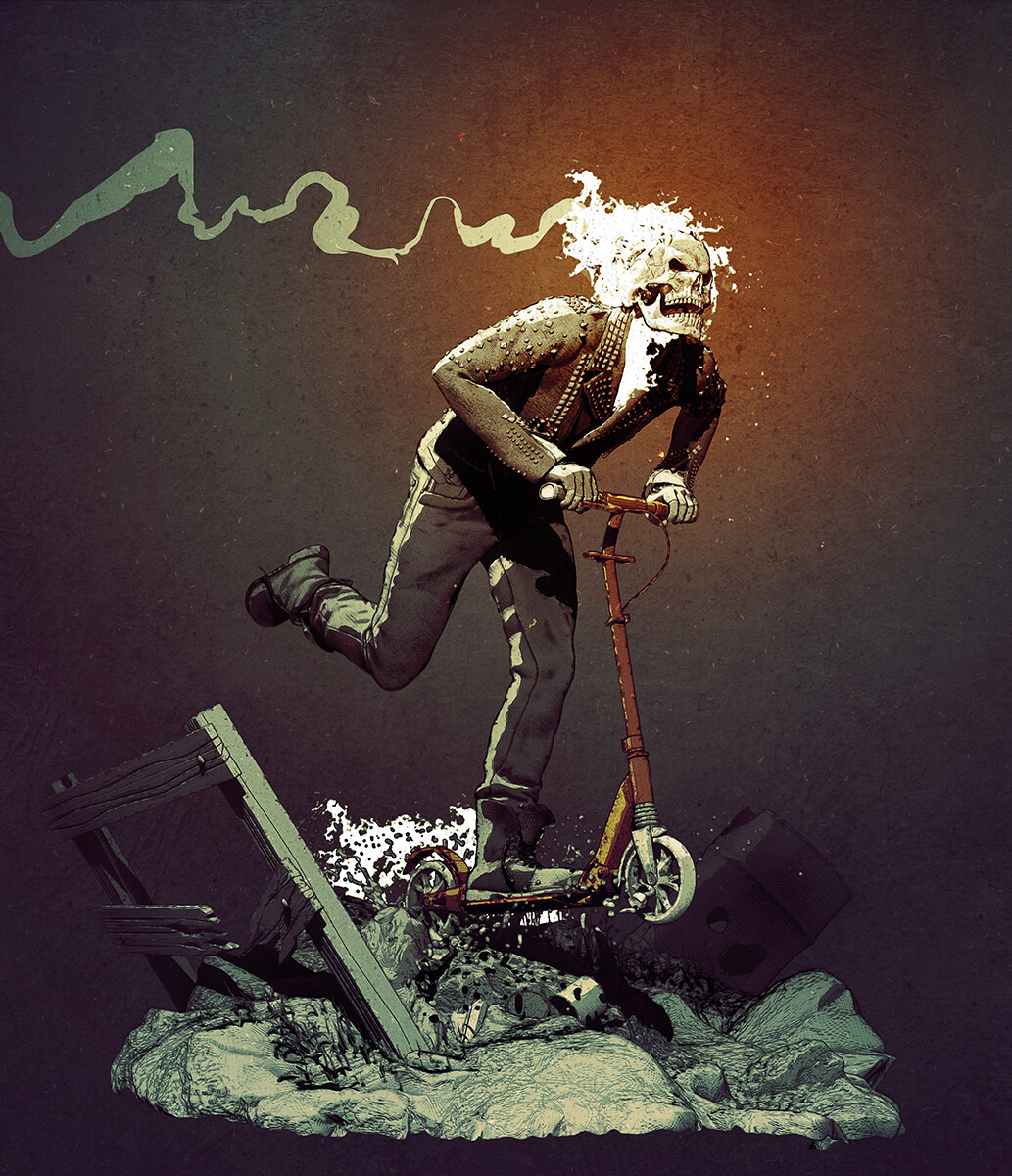 Ghostrider by Björn Barends : r/ImaginaryMarvel