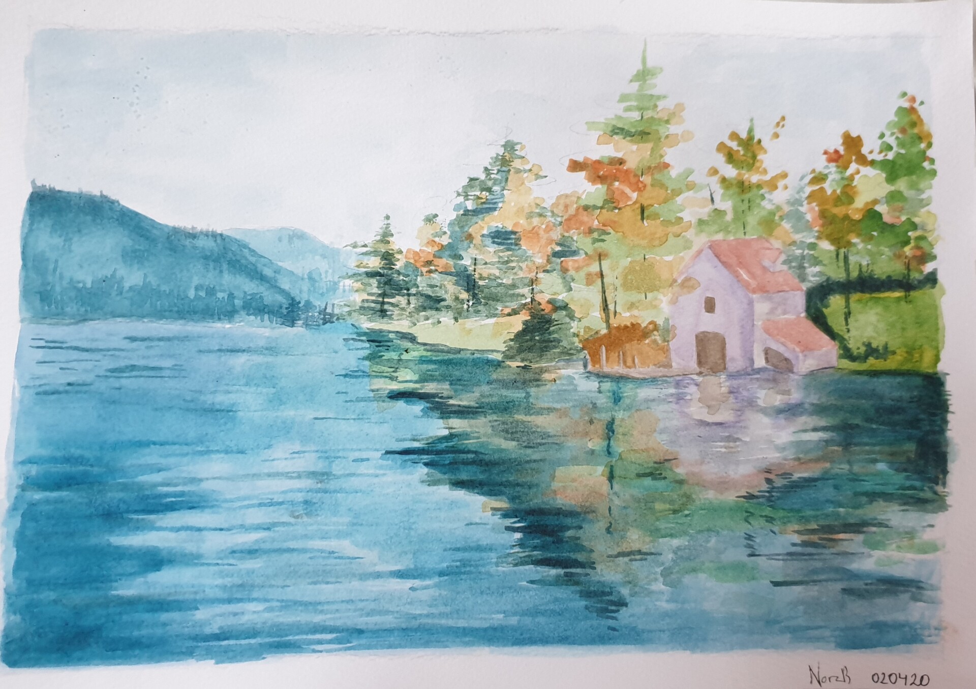 ArtStation - Lake, watercolor