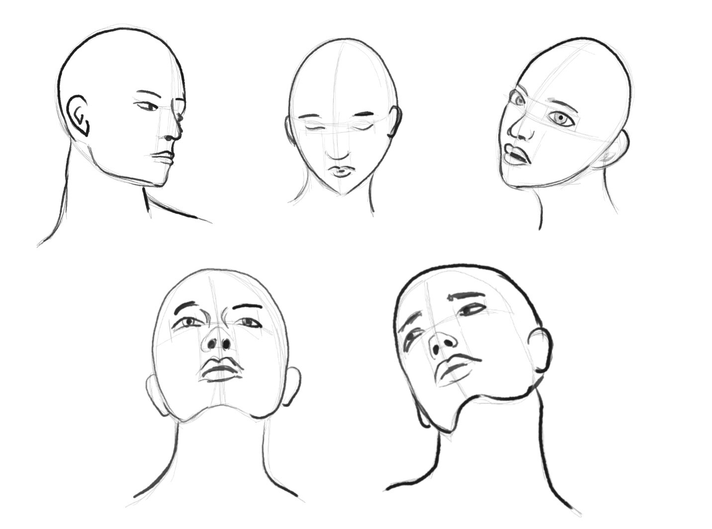 how to gesture draw faces