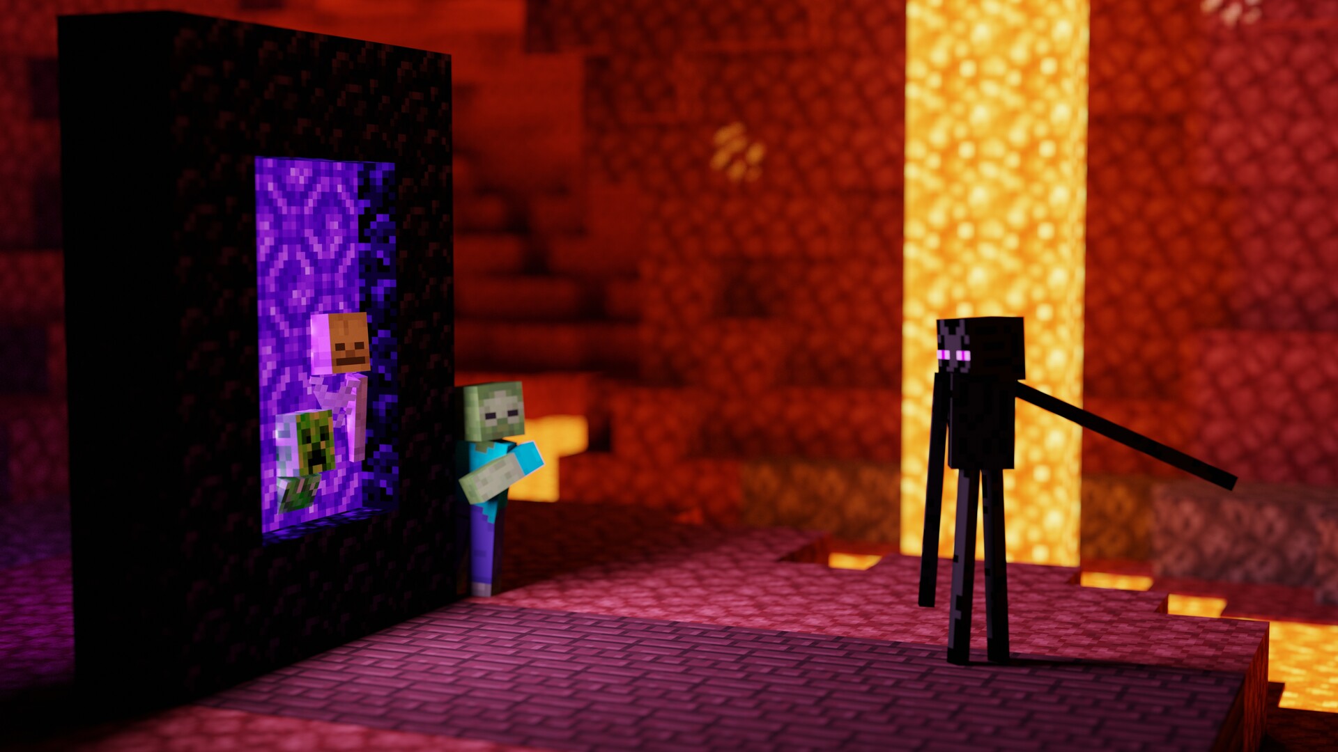 ArtStation - Minecraft Buddies — Nether