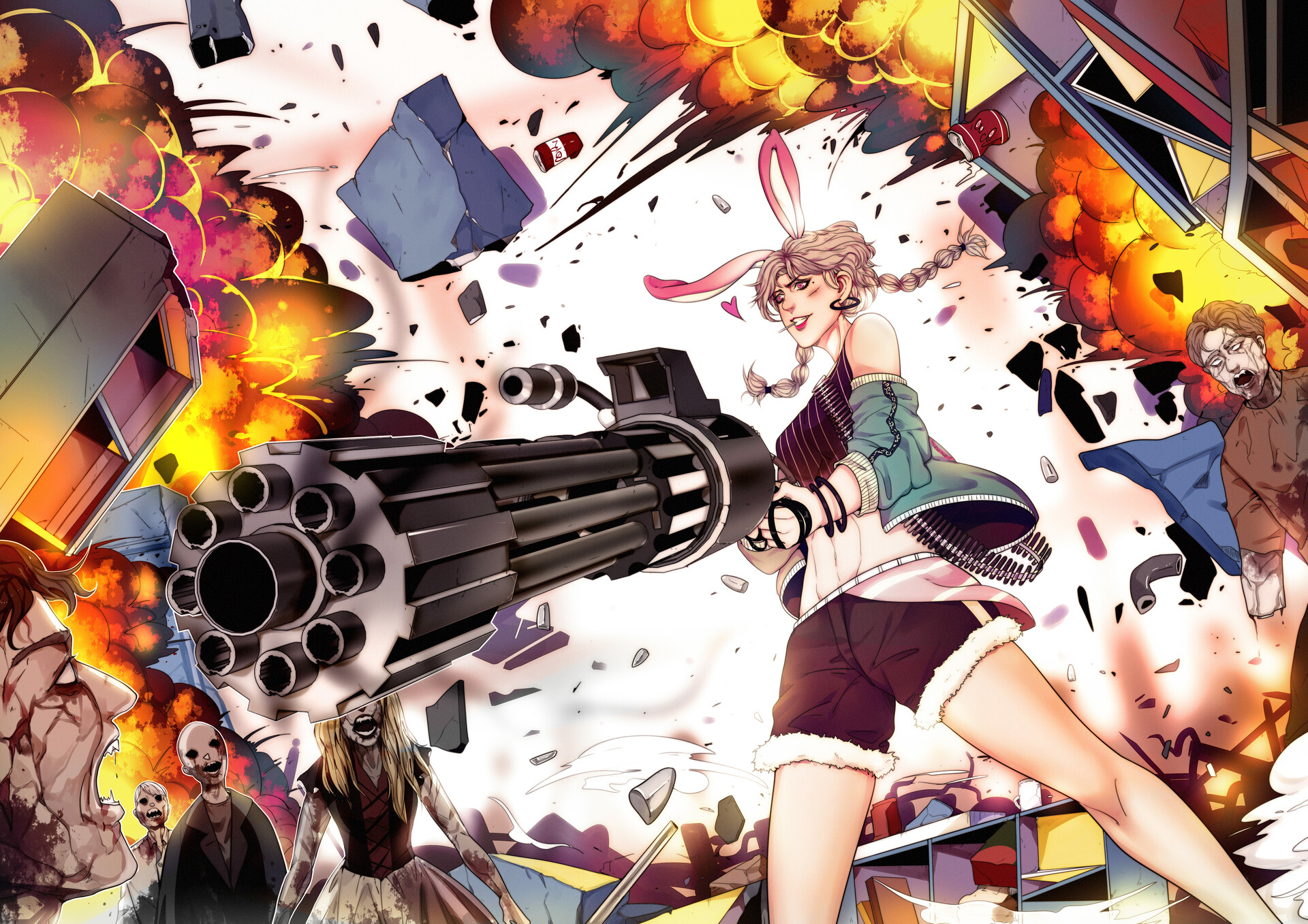 ArtStation - illusionlife——Bunny vs zombie