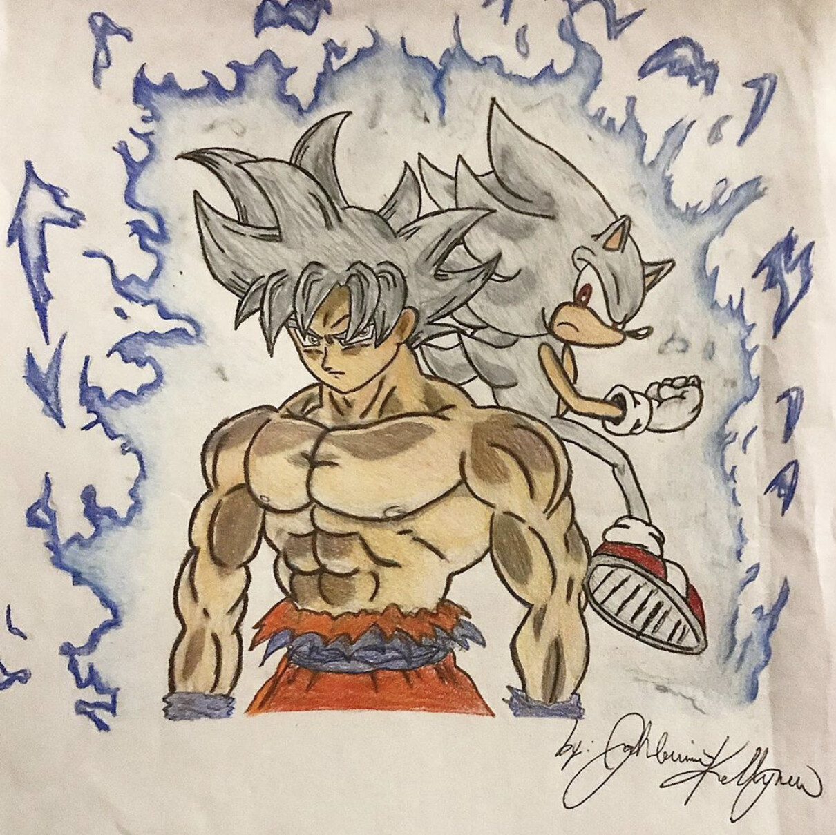how to draw ultra instinct sonic