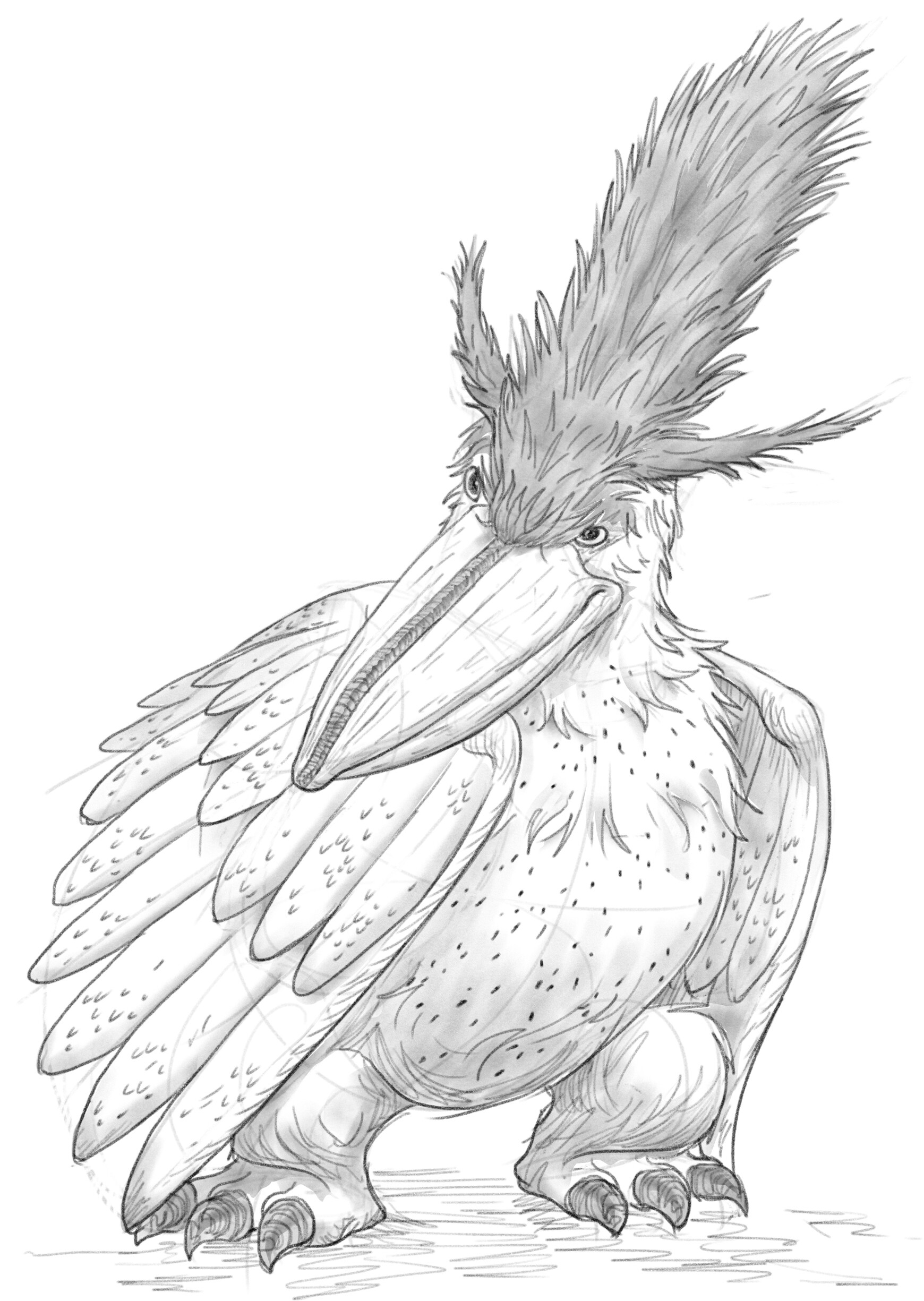 how to draw big birds