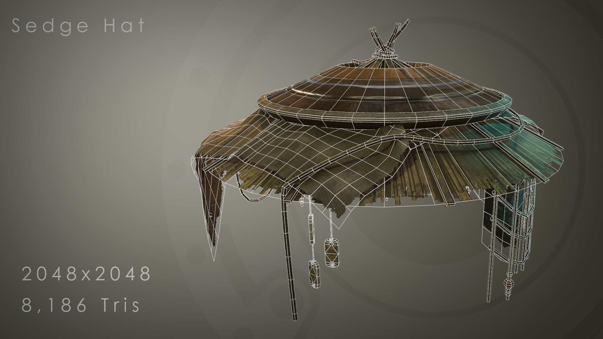 Alice Halley - Sedge Hat - 3D Game Asset