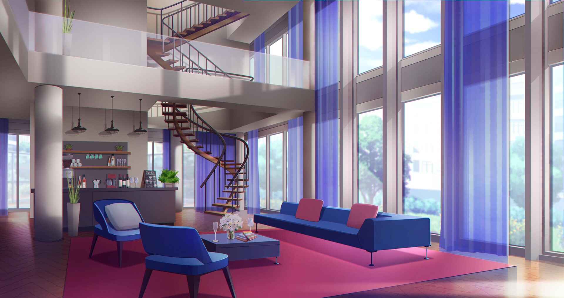 ArtStation - Background art for Visual Novel "COLON"