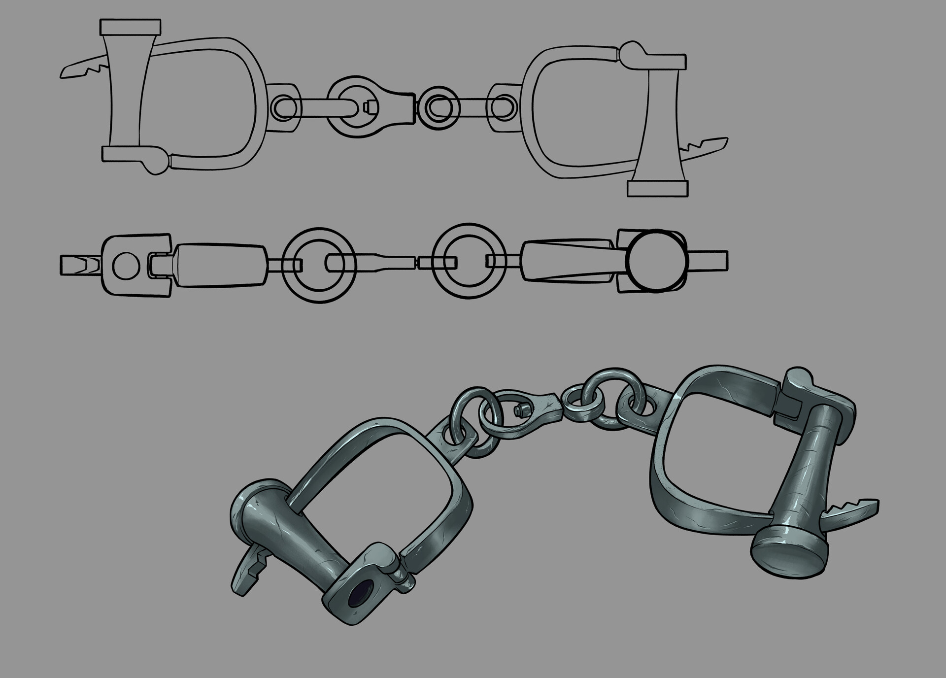 ArtStation - Antique Handcuffs