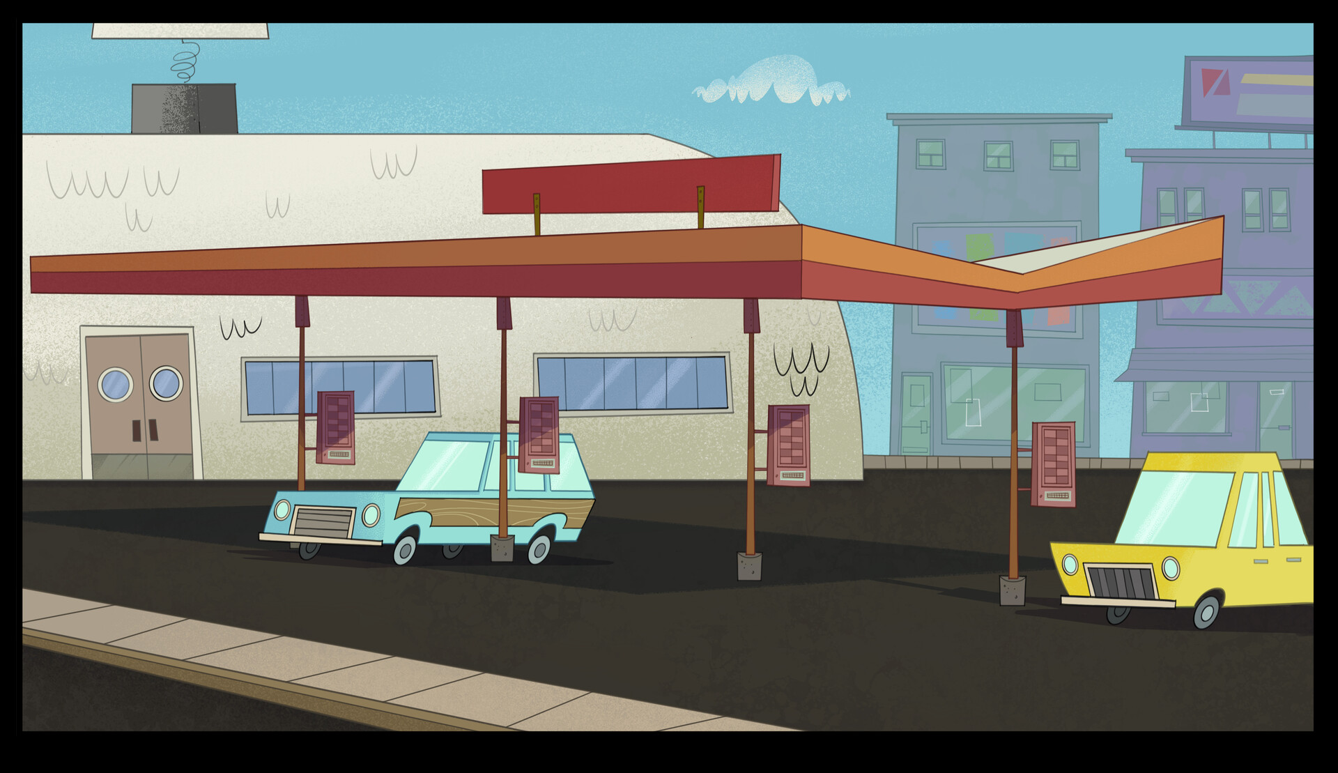 ArtStation - BG/Layout Design#4: TV Series "Chuck's Choice"