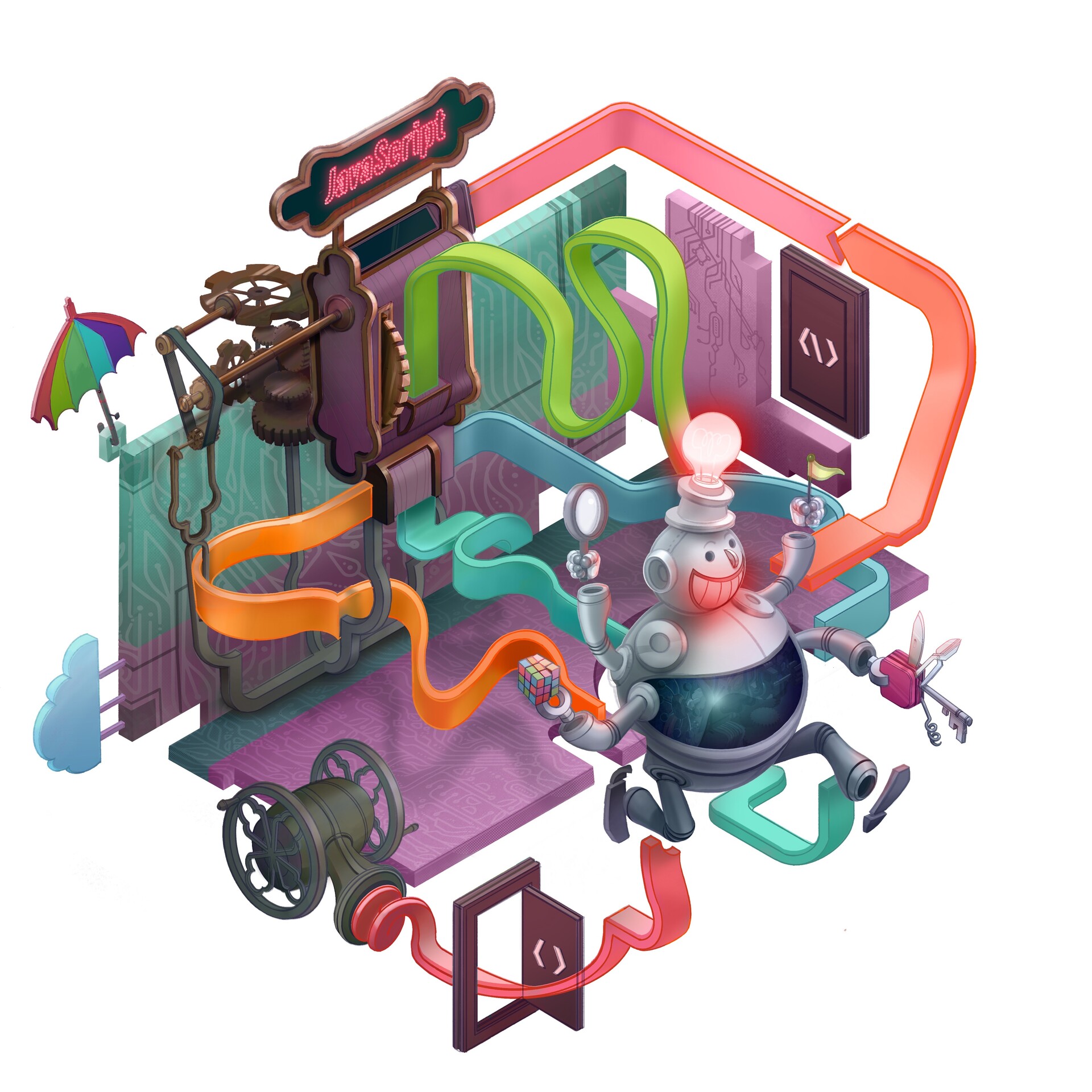 ArtStation - Hack Computer, Game Hacktml: Concept, javascript