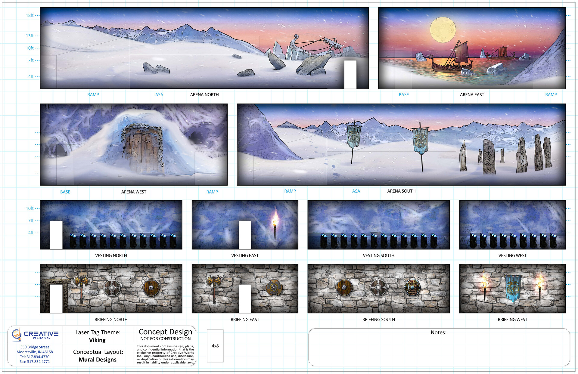 ArtStation - Viking Theme Arena Mural Layout
