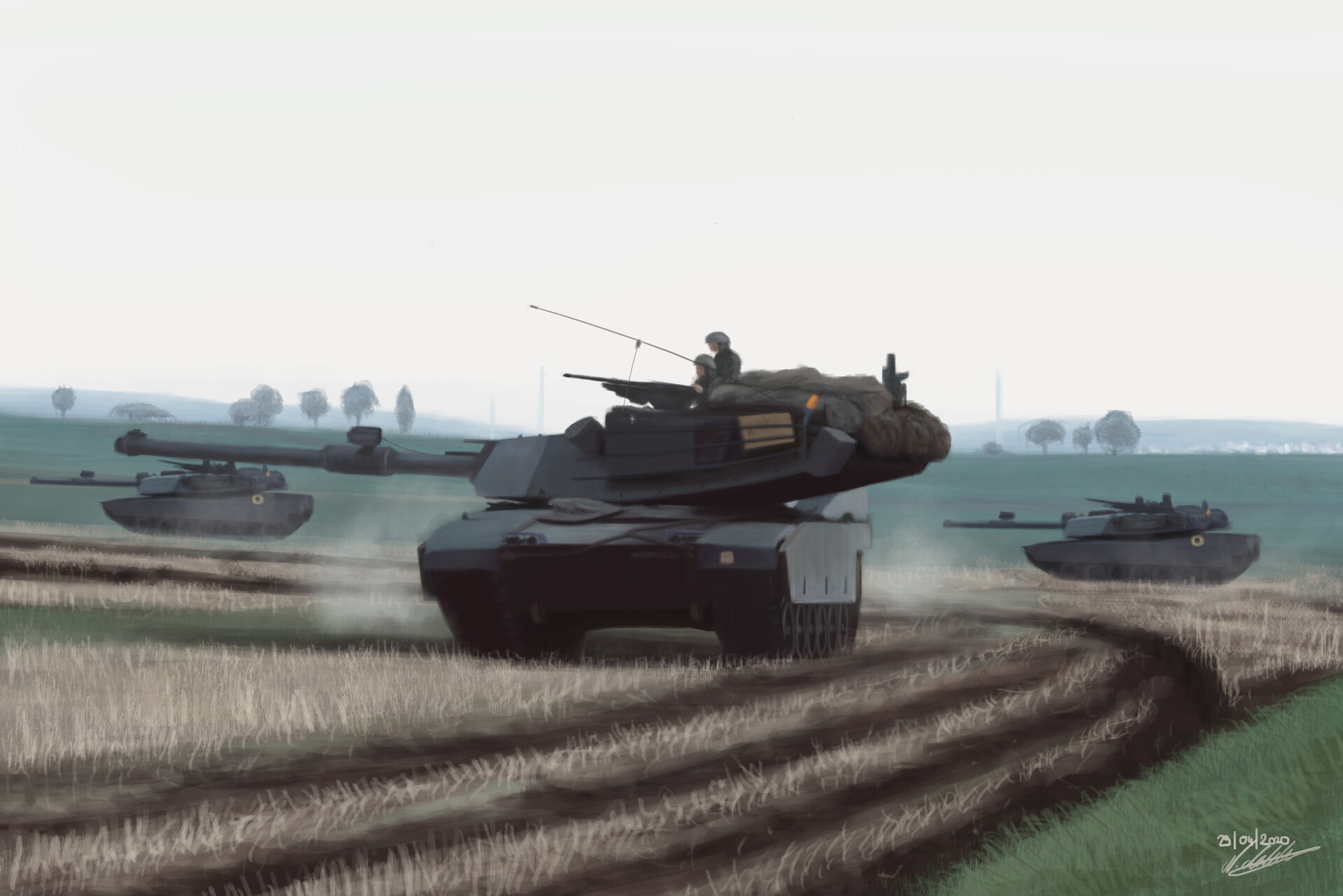 ArtStation - Tank Study #2 - M1 Abrams near the Fulda Gap