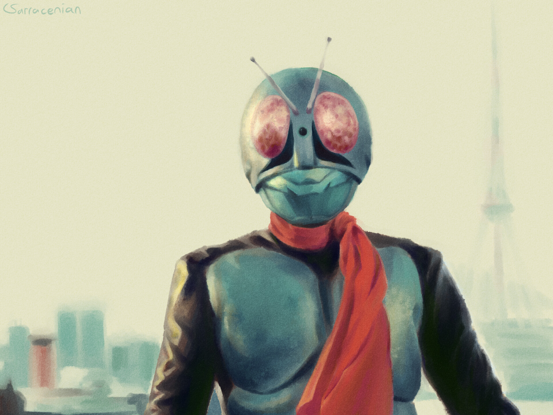 ArtStation - Kamen Rider 1971 digital painting exercise