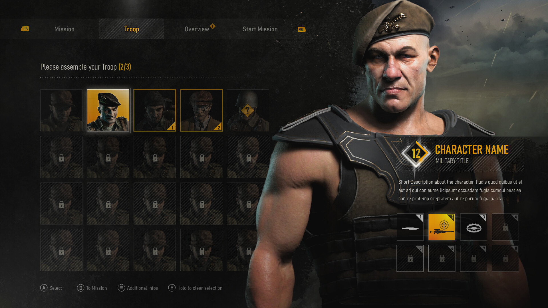 Dominik Geuer - Military Game UI