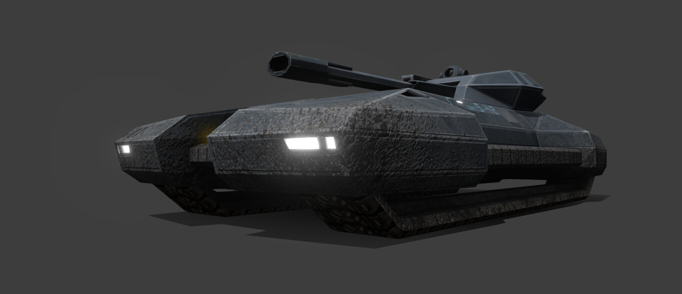 Nick Bateman - Low Poly - Sci Fi Tank