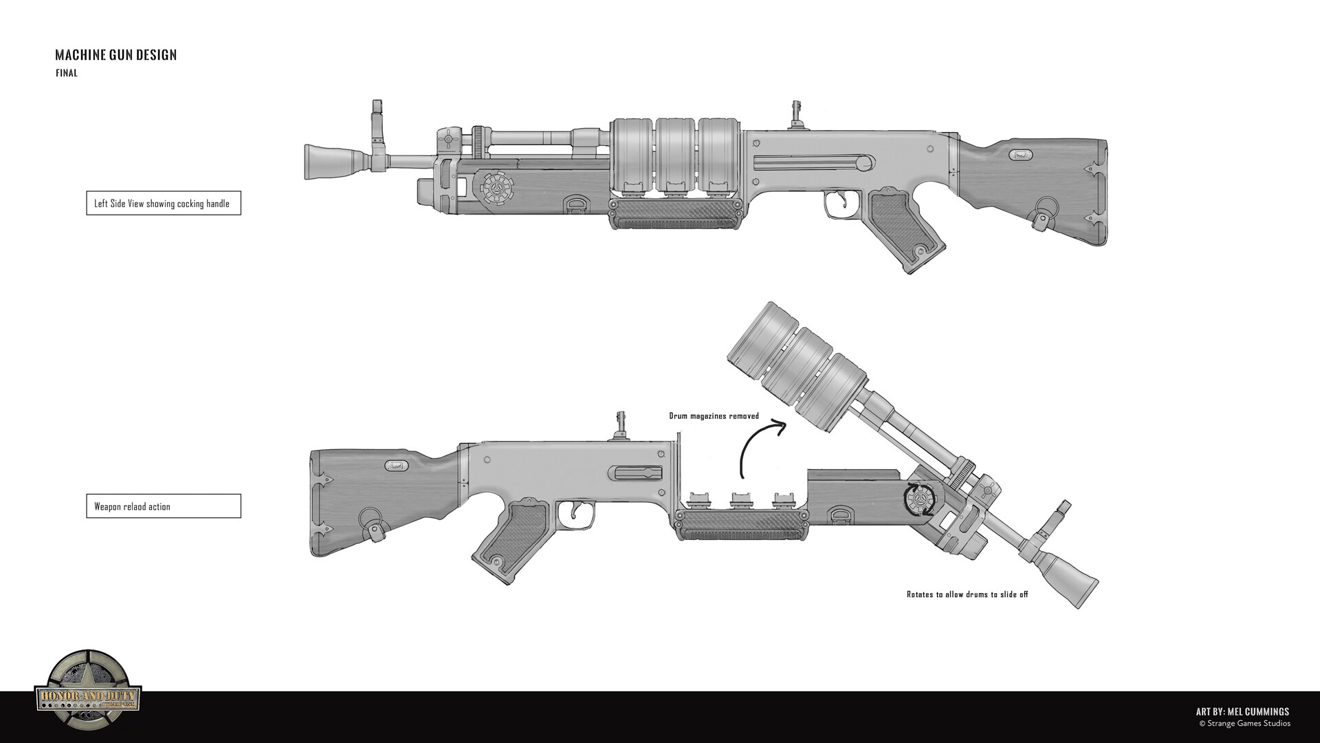 Mel Cummings - Honor and Duty: Steampunk - Machine Gun Designs
