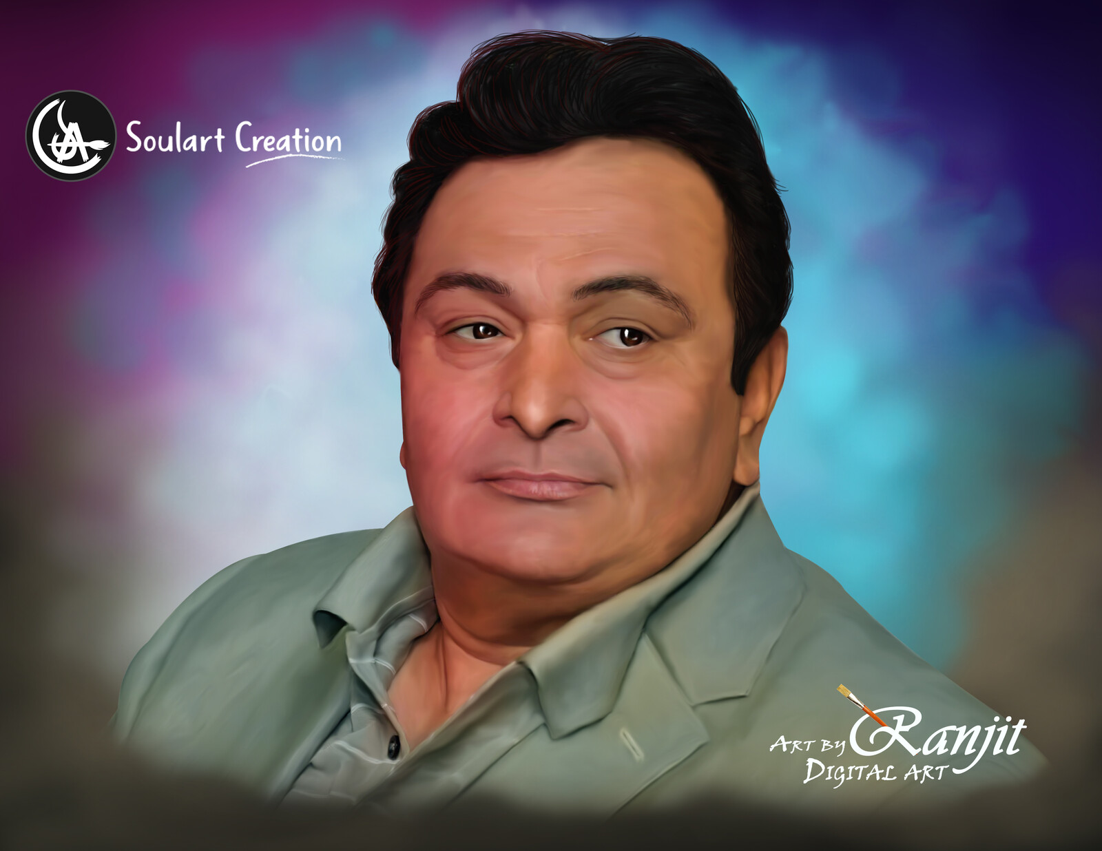 Ranjit Prasad Sharma - My recent artwork tribute the to the Legend actor #Rishi_kapur