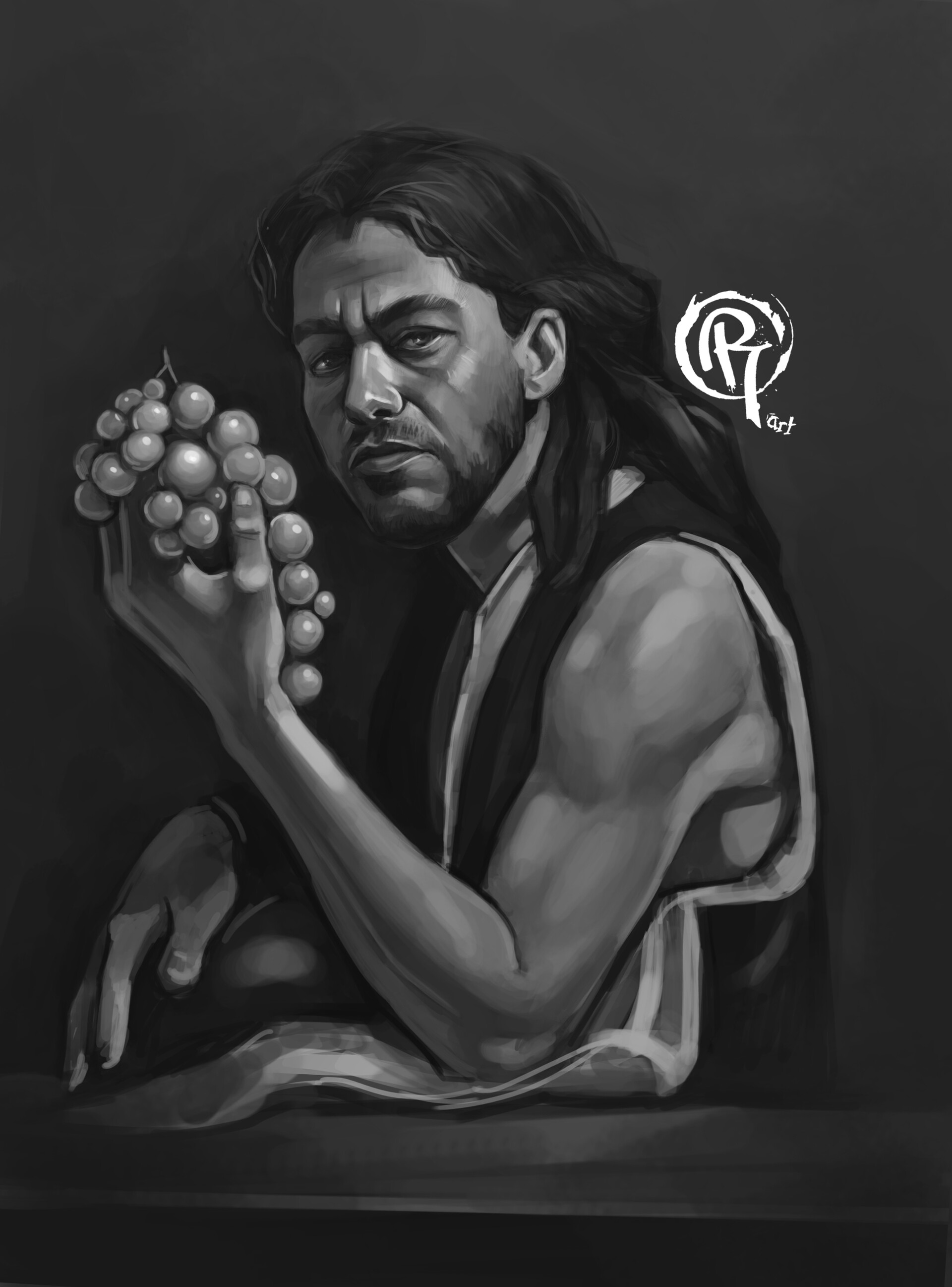 ArtStation - Study art Man with grape