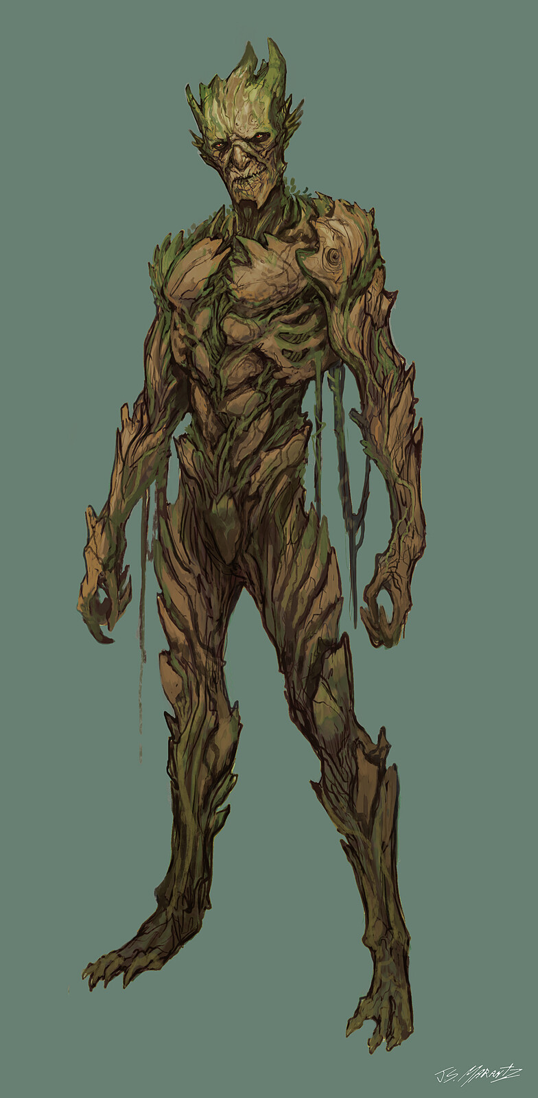 Jerad S. Marantz - FLORONIC MAN Design Sketchs for Swampthing