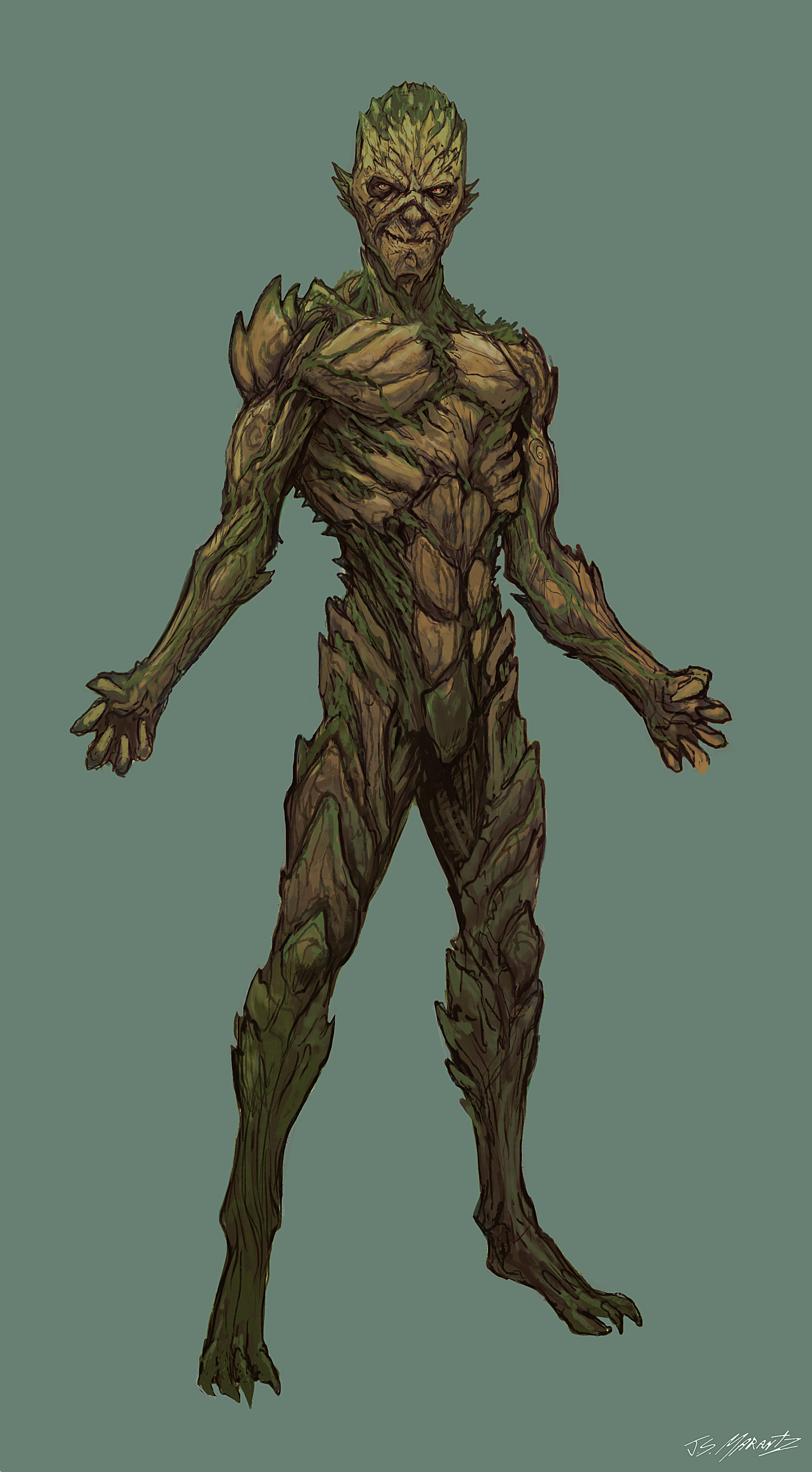 Jerad S. Marantz - FLORONIC MAN Design Sketchs for Swampthing