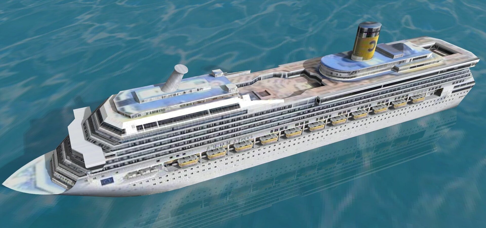 ArtStation - Costa Magica Cruise Ship VR / AR / low-poly 3d model