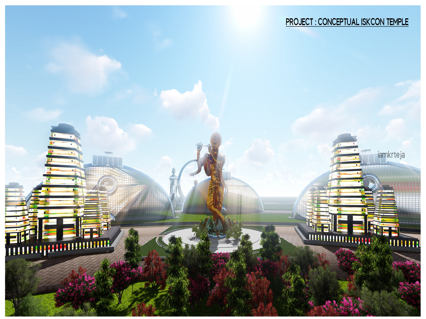 ArtStation - Krishna Model - Conceptual Iskcon Temple