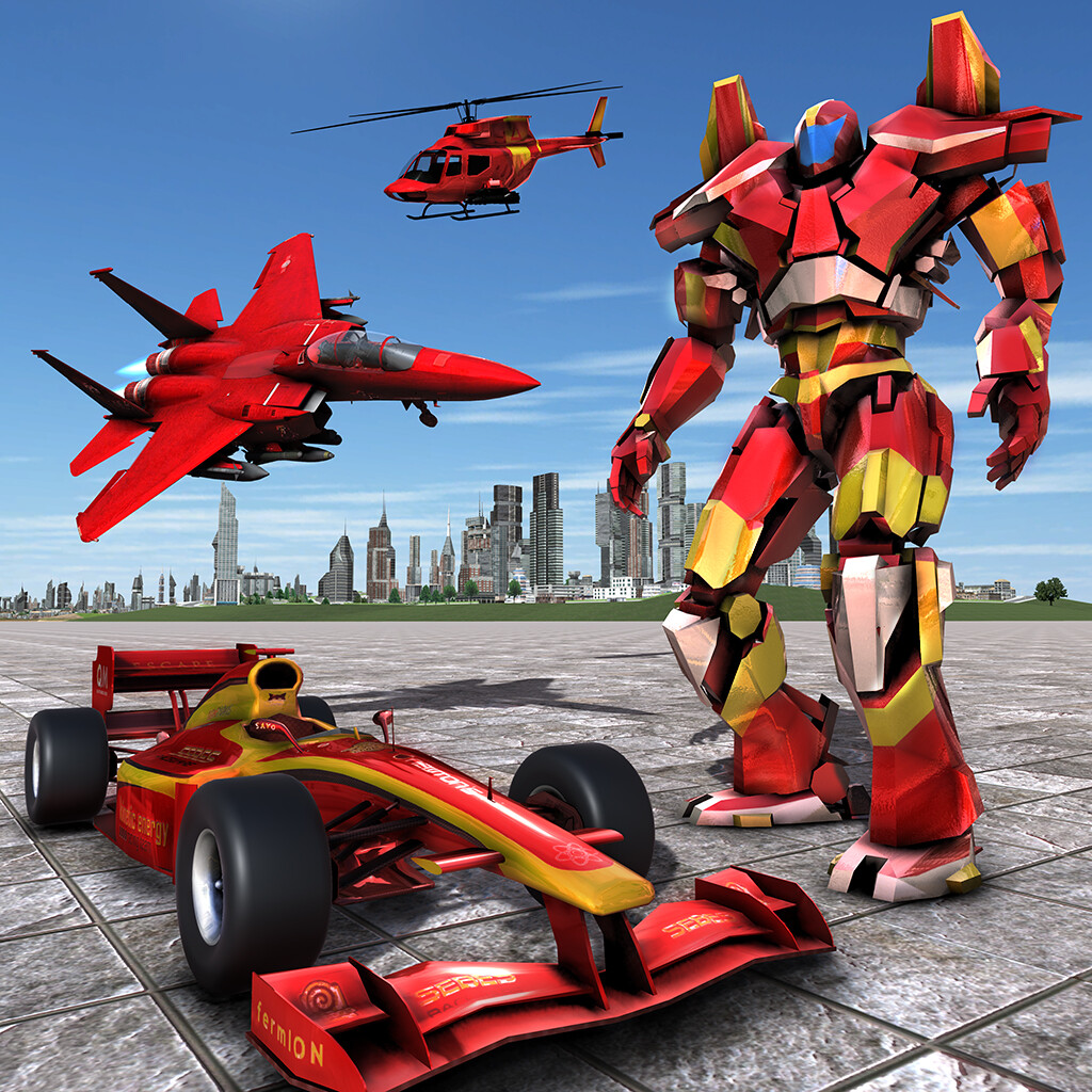 ArtStation - Jet Car Robot Heli Transform
