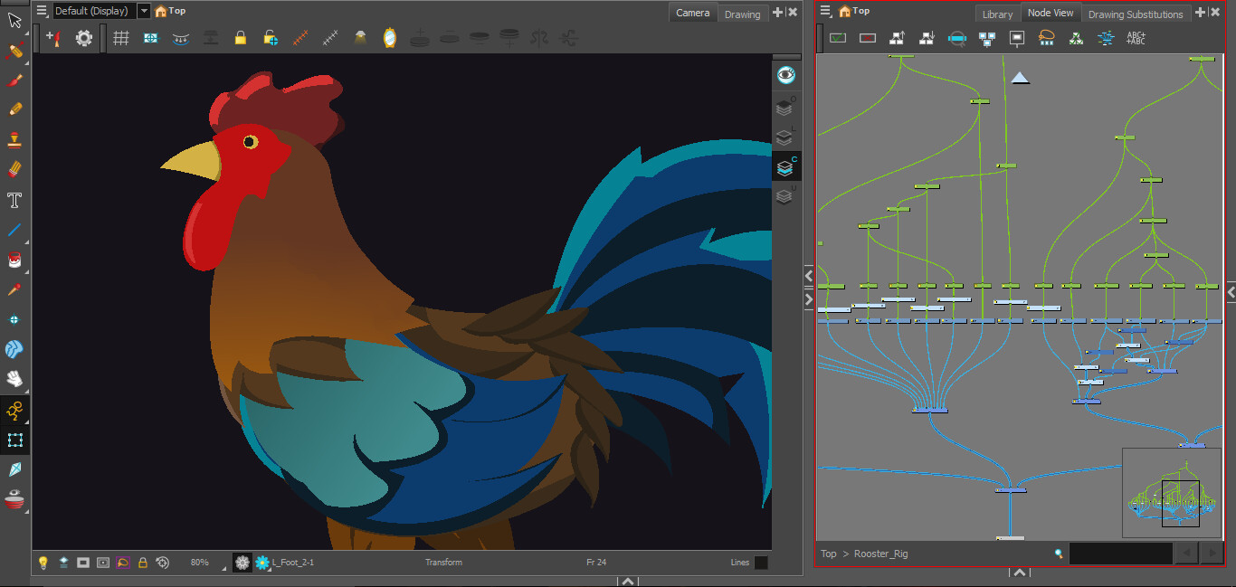 Justine - Rooster Animation