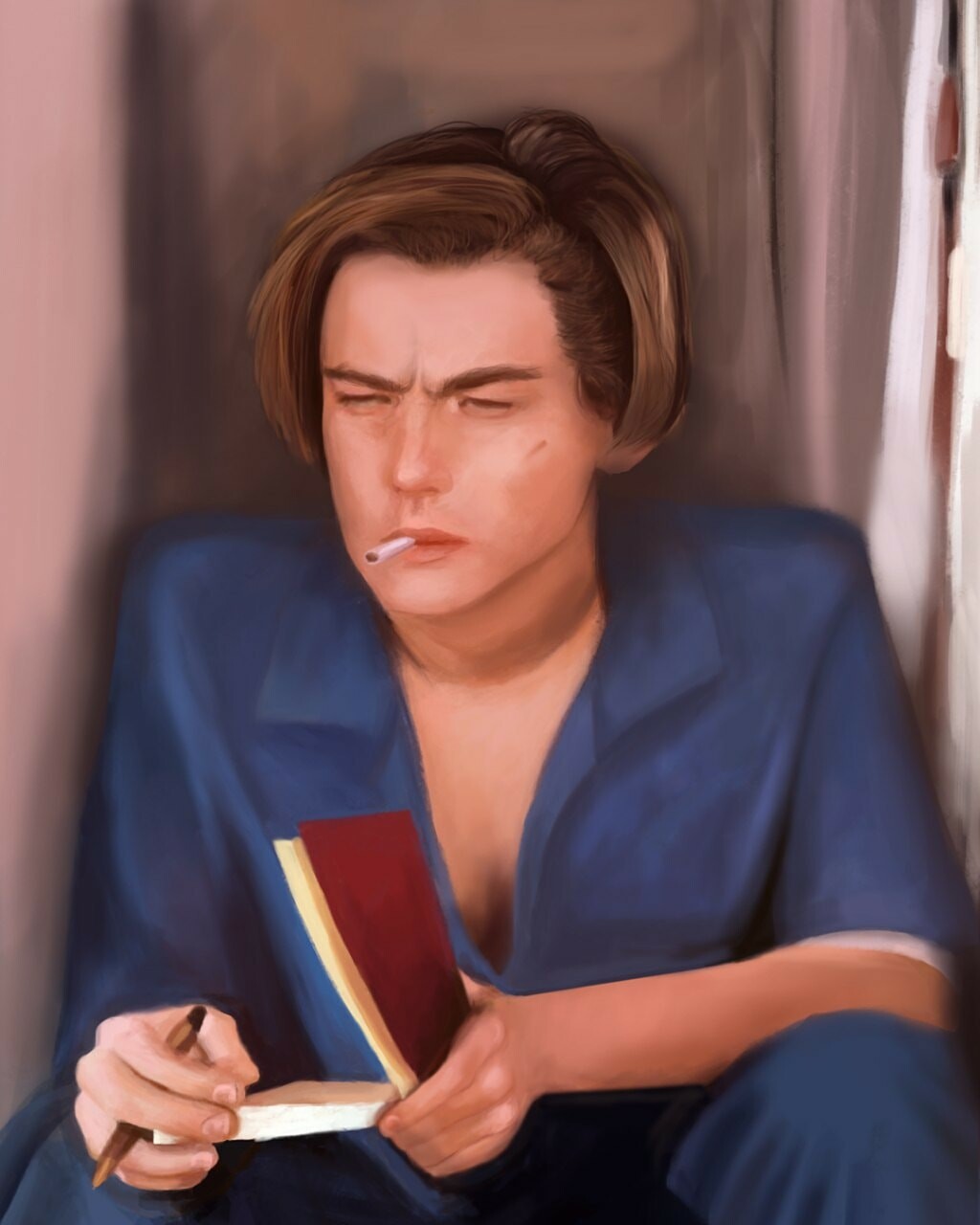 ArtStation - Leonardo Di Caprio's portrait
