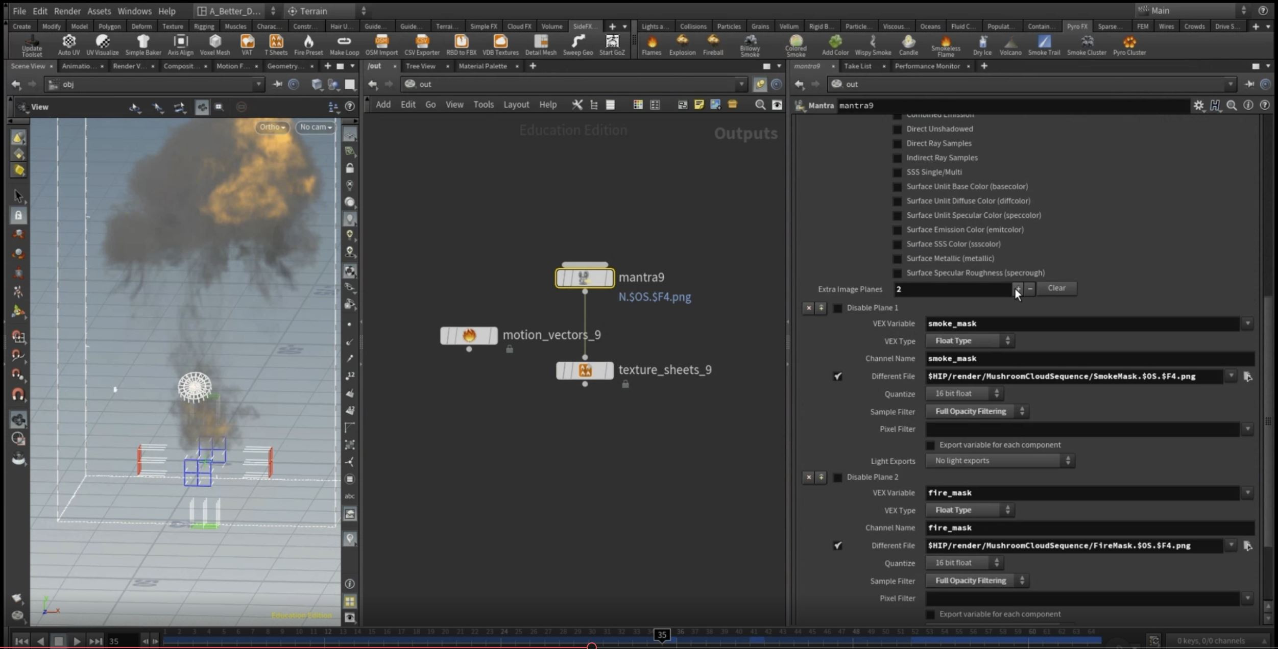 Branden Craghead 3D Artist - Houdini Motion Vector Explosion in Unreal 4
