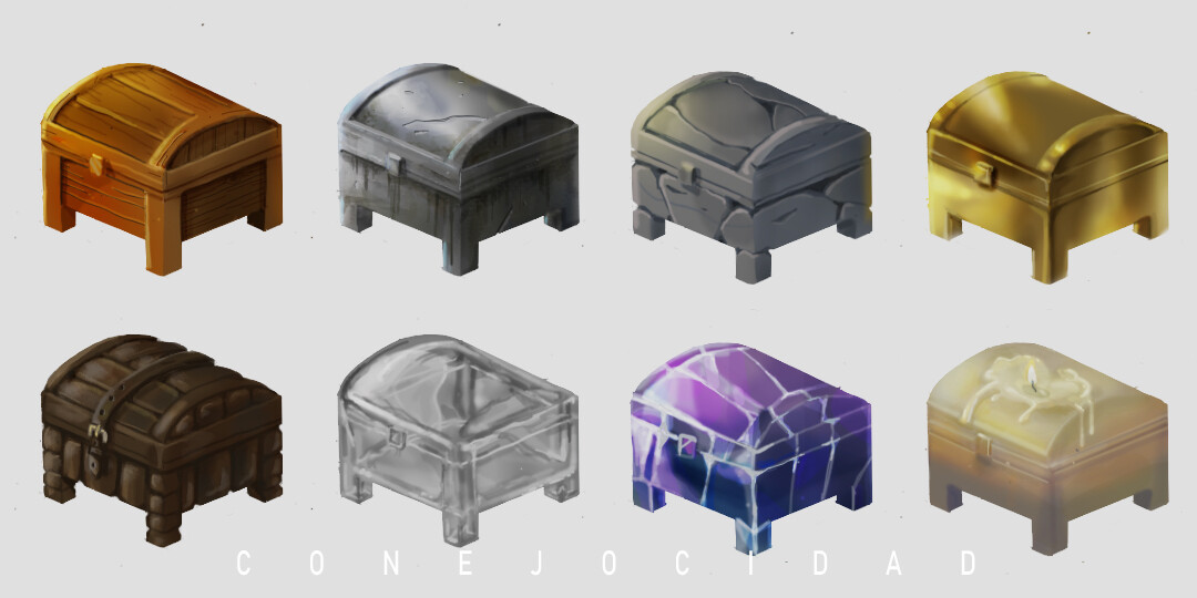 ArtStation - Treasure chest materials