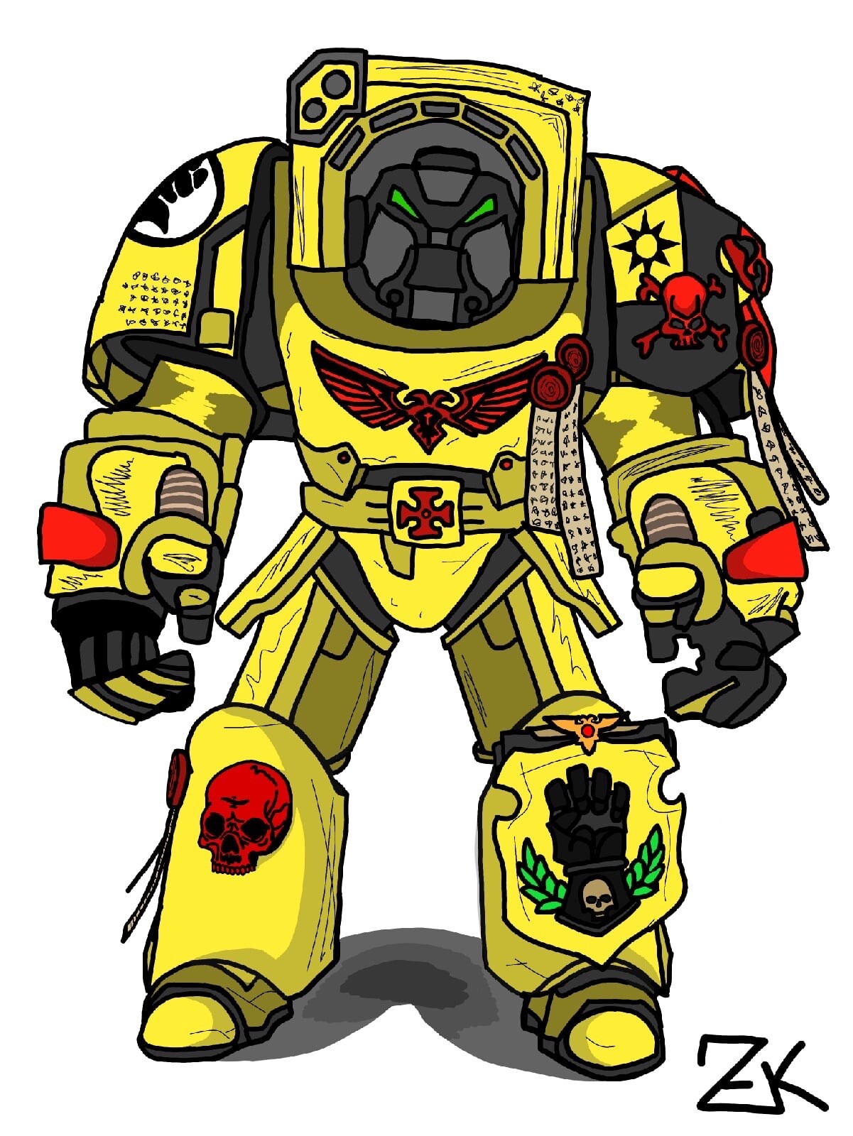 ArtStation - Warhammer 40k. Imperial Fists Terminator