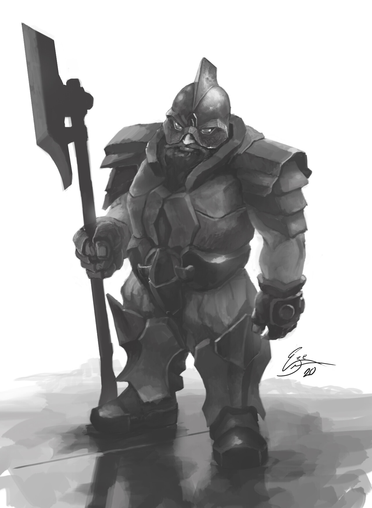 ArtStation - Dwarf - Value Study